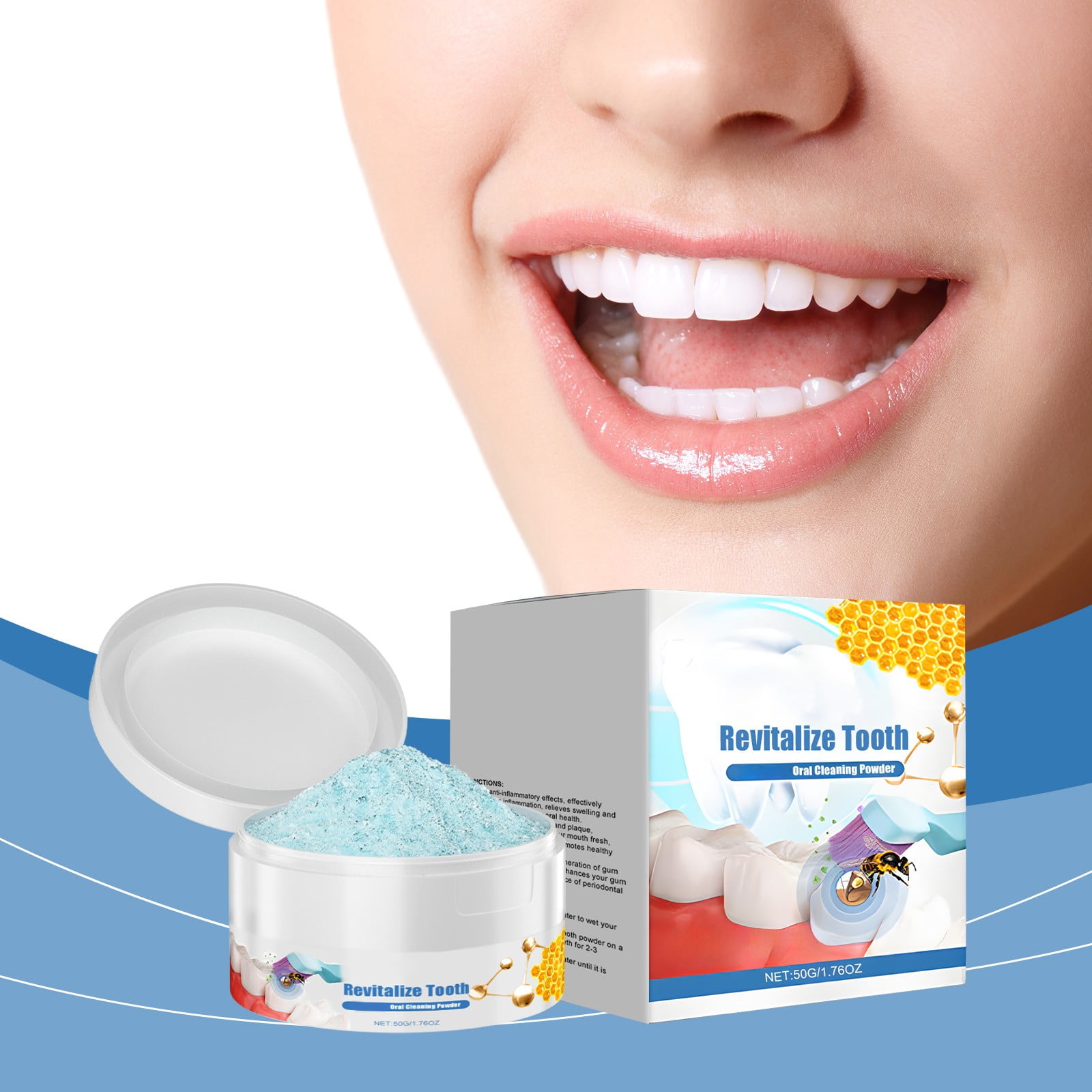 Teeth Whitening Powder - Remineralizing Tooth Powder with Advanced ...