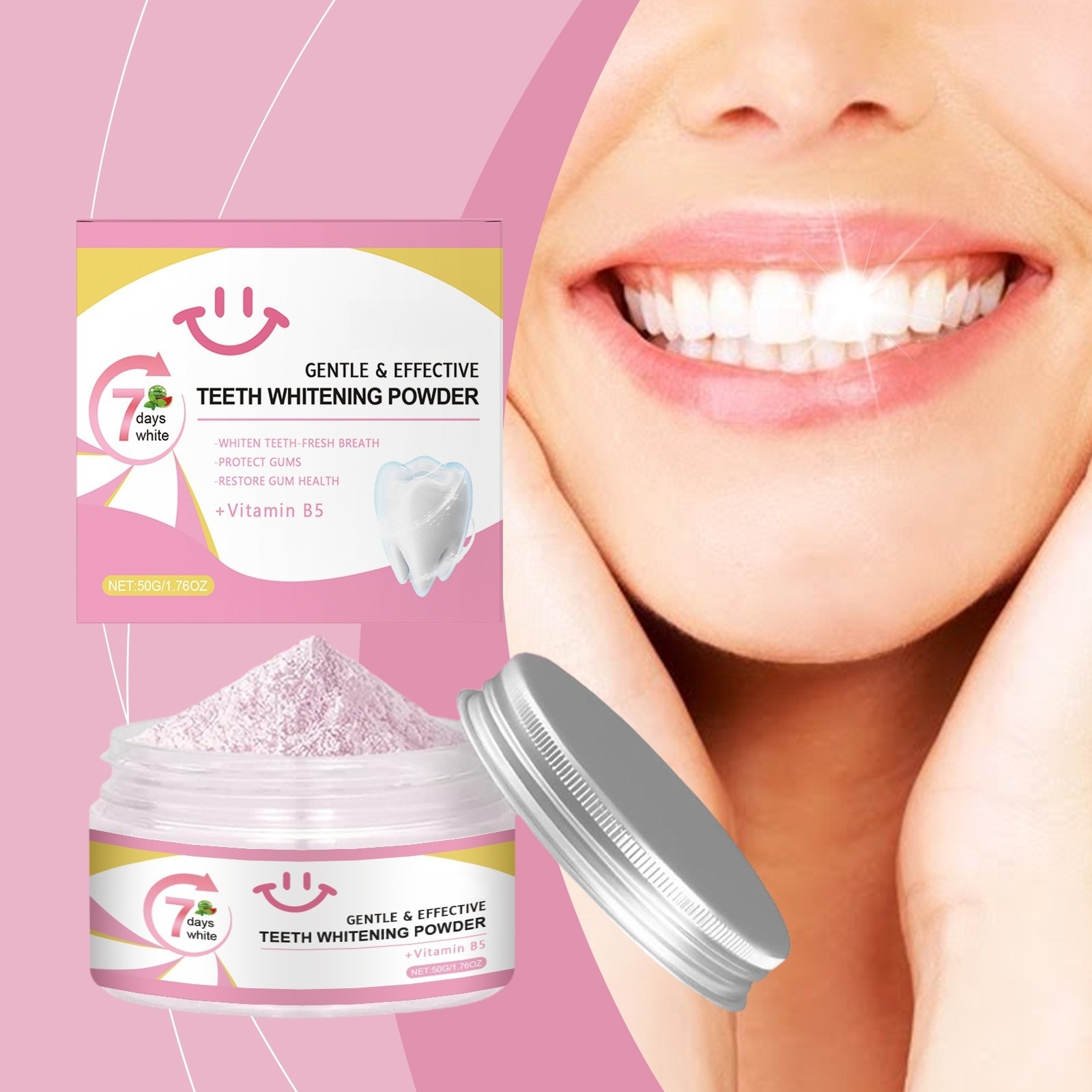 Teeth Whitening Powder with Vitamin B5 Effective Dental Restoration ...