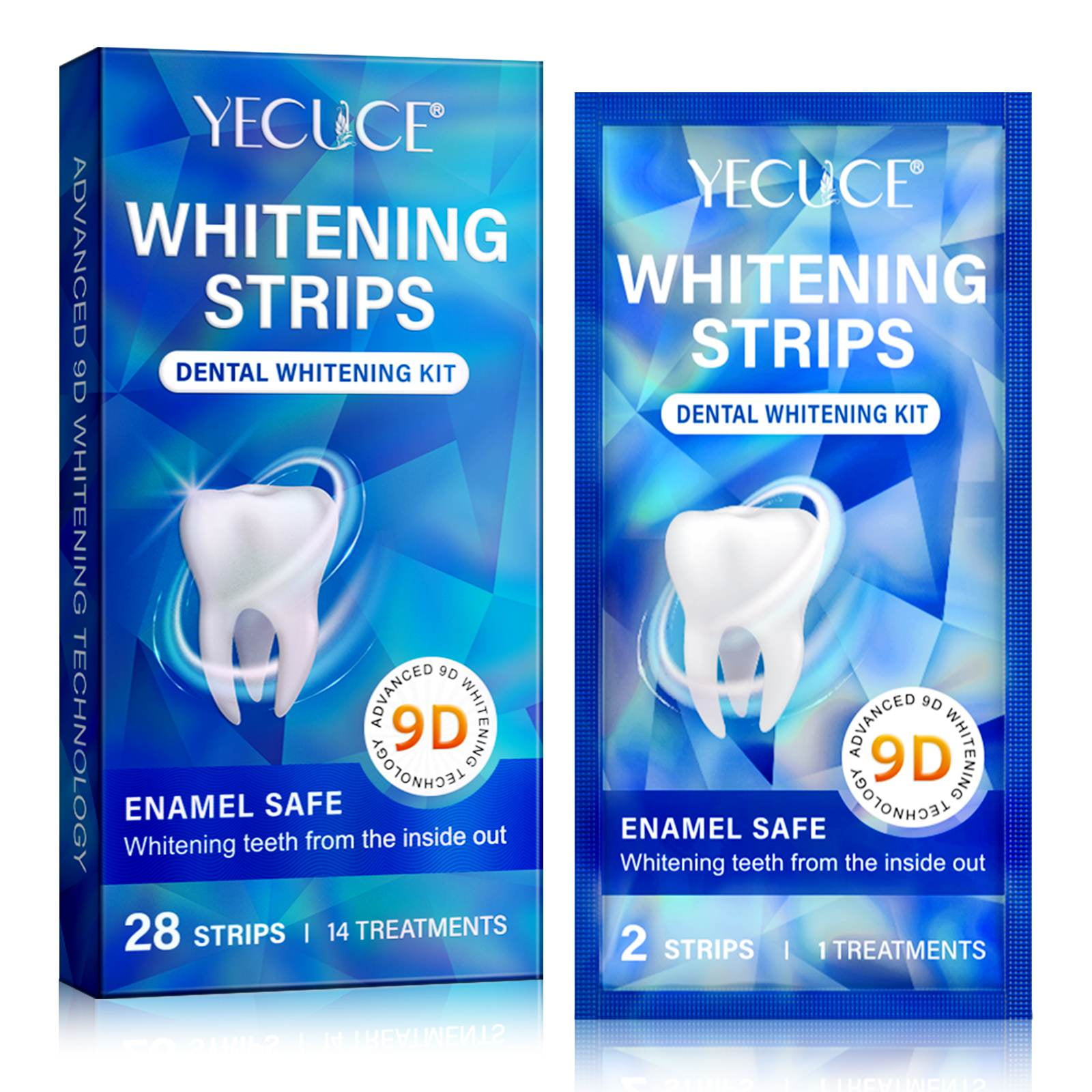 Teeth Whitening Strips 14 Treatments Kit by Yecuce - Sensitive Teeth ...