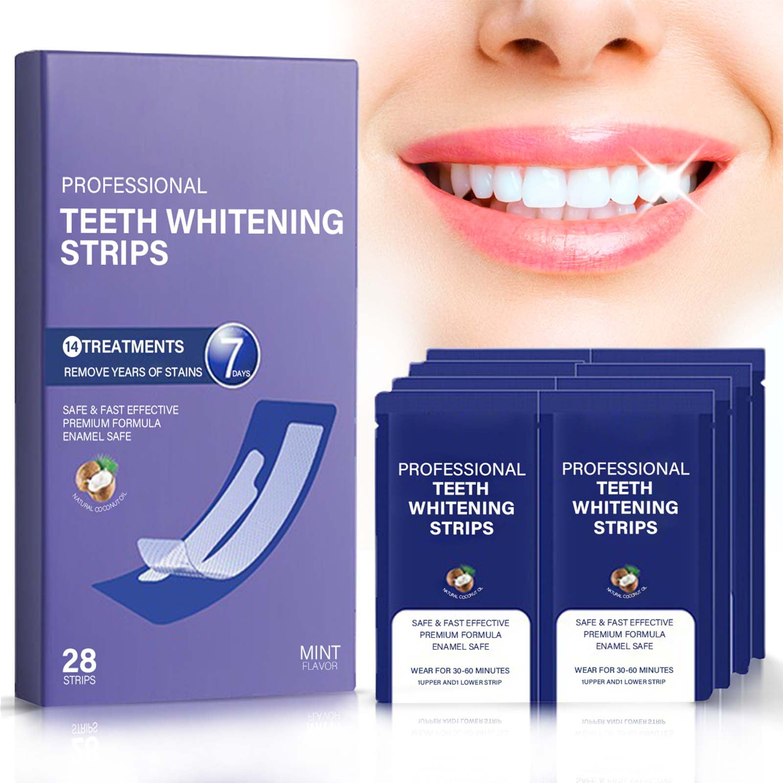 Teeth Whitening Strips, Non-Sensitive Teeth Whitening Kit, Teeth ...