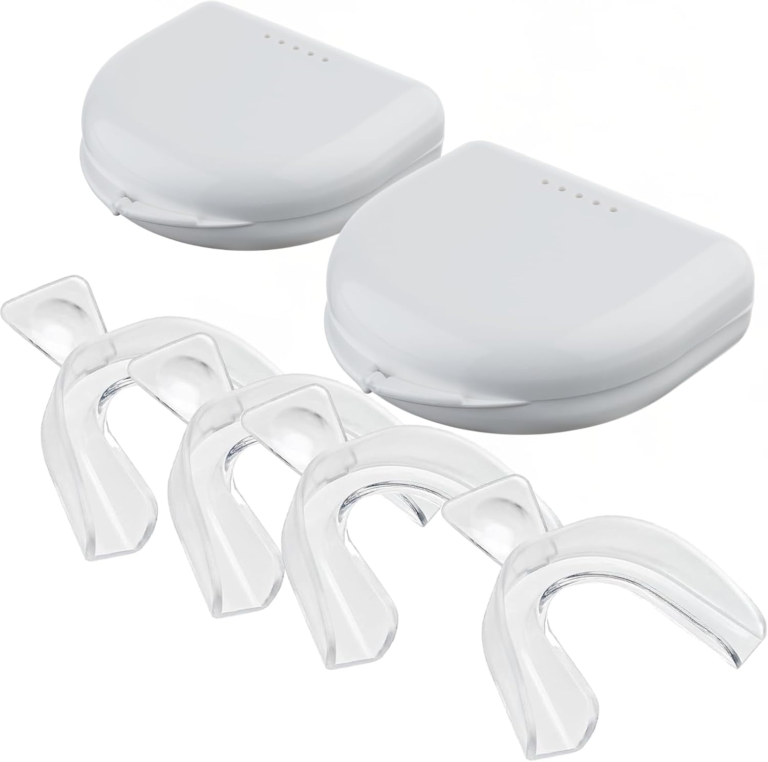 Teeth Whitening Trays Moldable 4 Dental Trays 2 Retainer Case Teeth ...