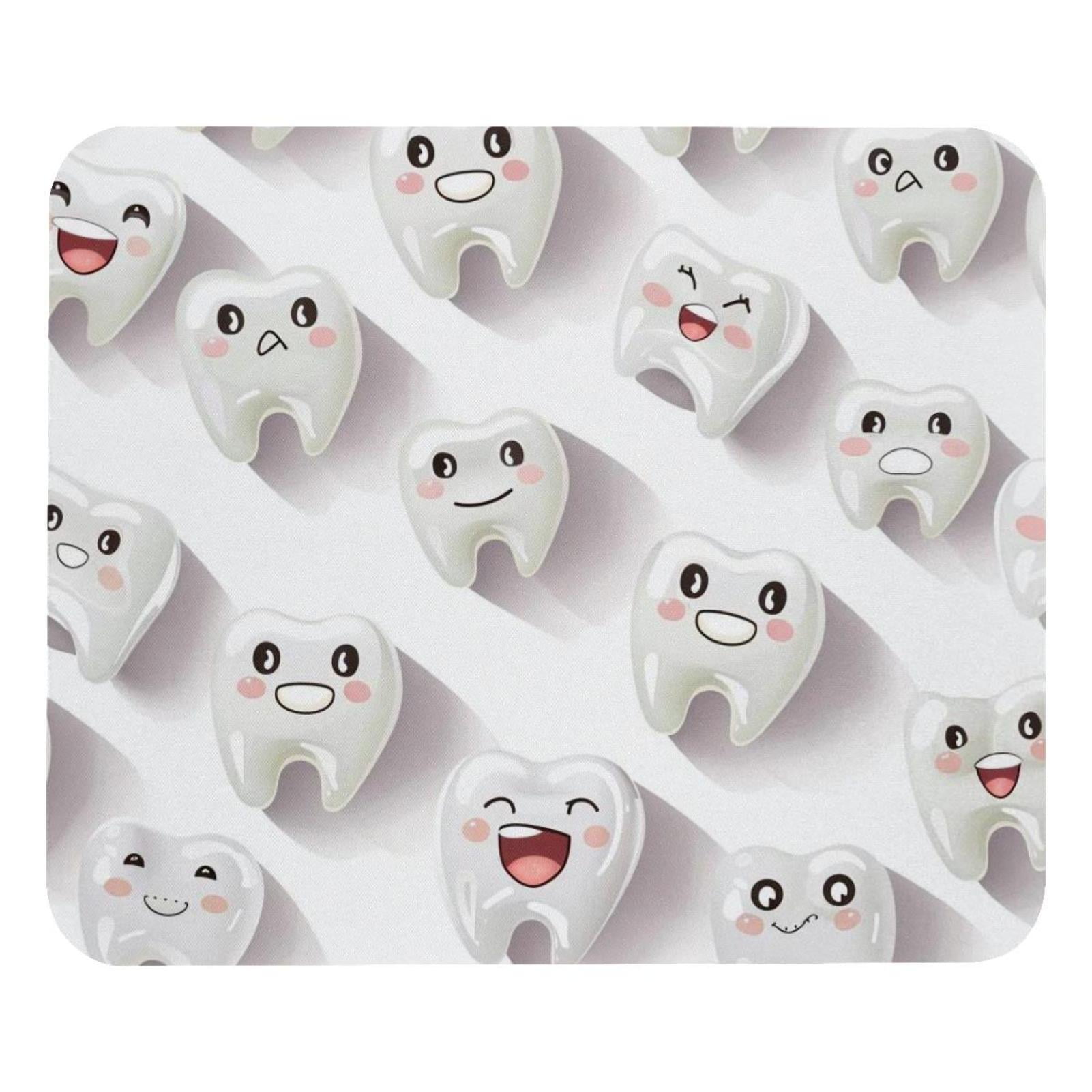 Teeth in Cartoon Style (2) Mouse Pad for Wireless Mouse Home Office ...