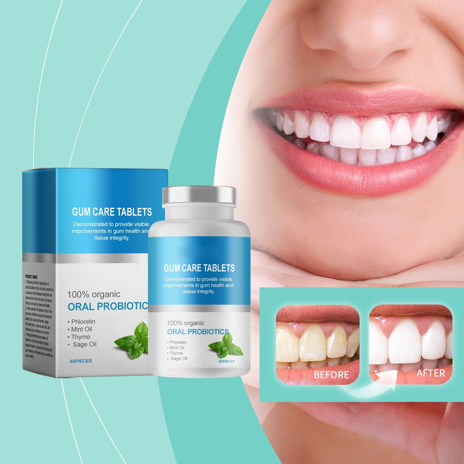 Teeth ning Foam Toothpaste Probiotic Solid Toothpaste Tablets Portable ...