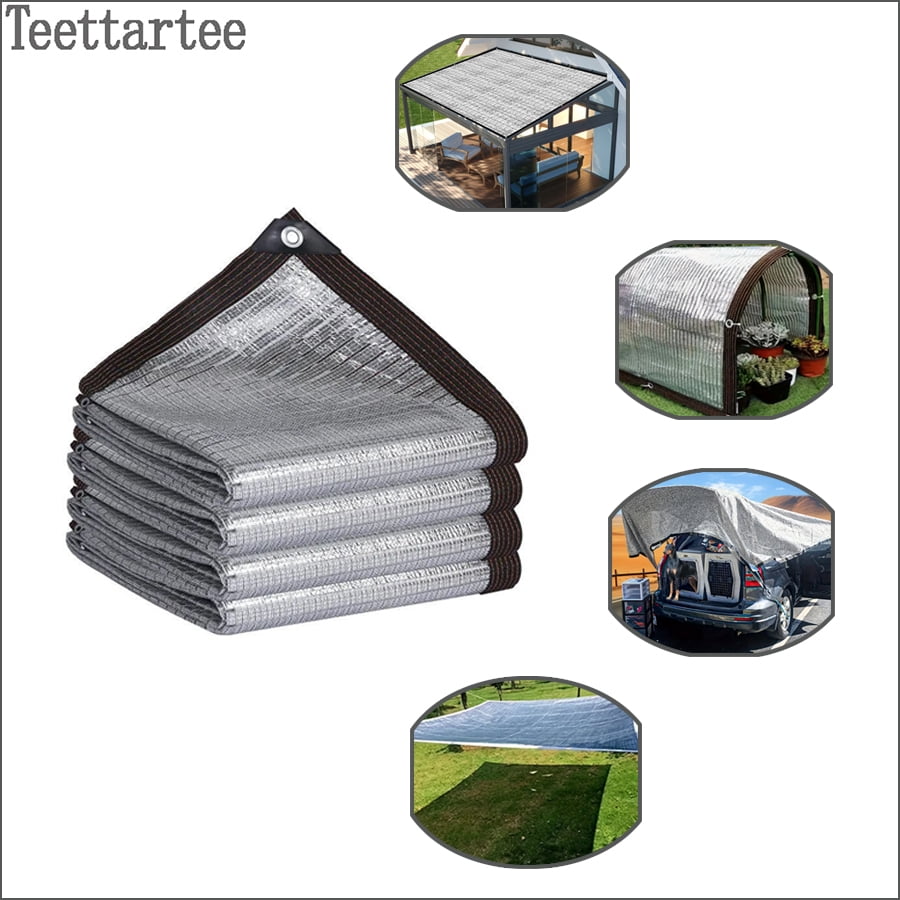 Teettartee Outdoor Reflective Shade Cloth, Silver, 118.1”x 236.2”(3 x 6 ...