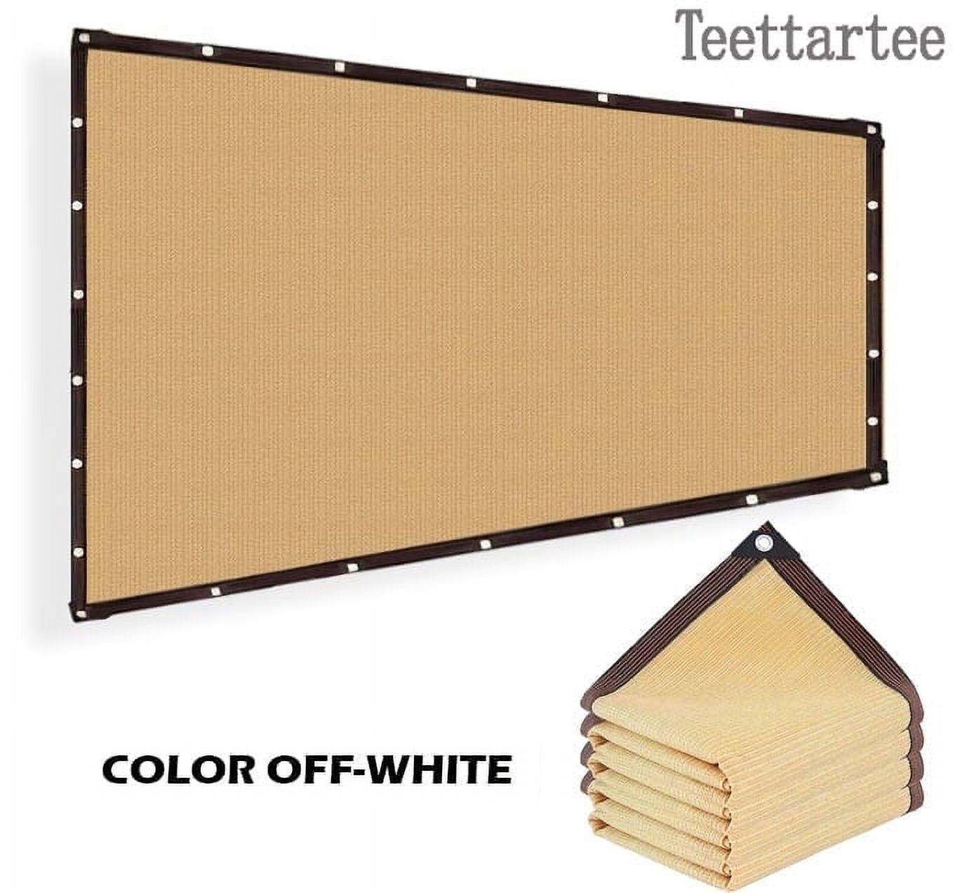 Teettartee Outdoor Sunscreen Net Shade, Off-white, 39.4” x 78.7”(1 x 2 ...