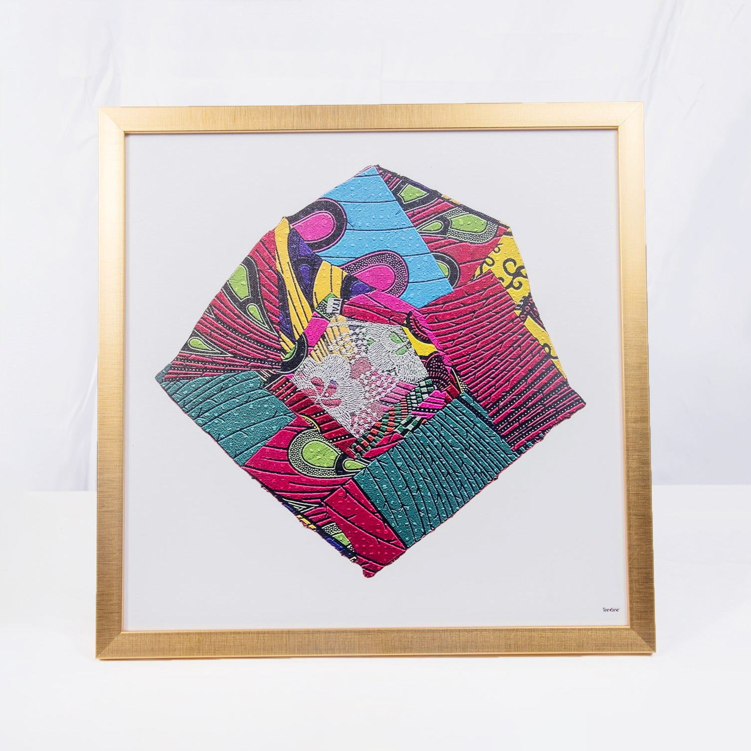 TeevaneinteriorsPrint Wall art, Living Room Decor, African Fabric Wall ...