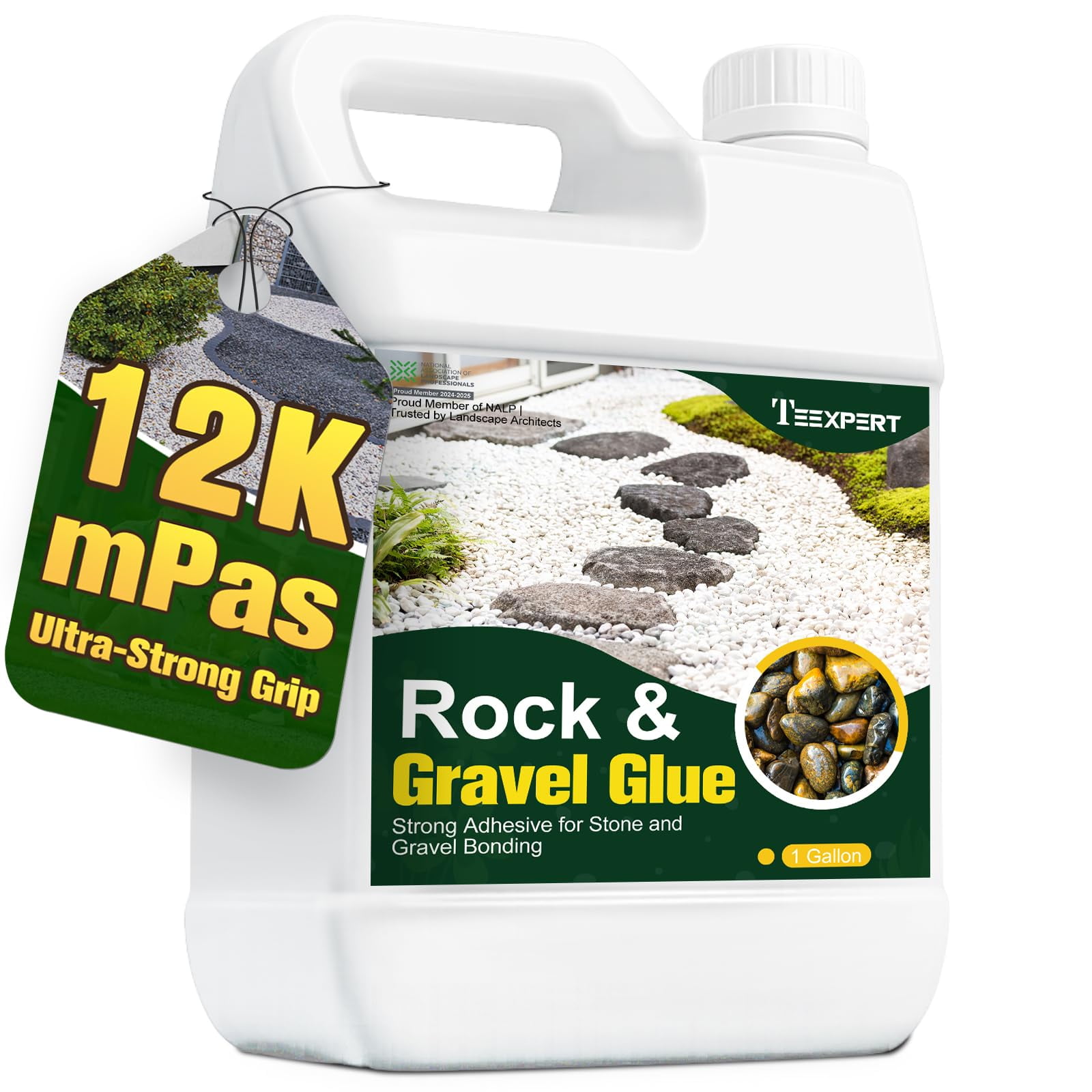 Teexpert Rock Glue for Landscaping - 1 Gallon High (12000 mPa·s) Strong ...