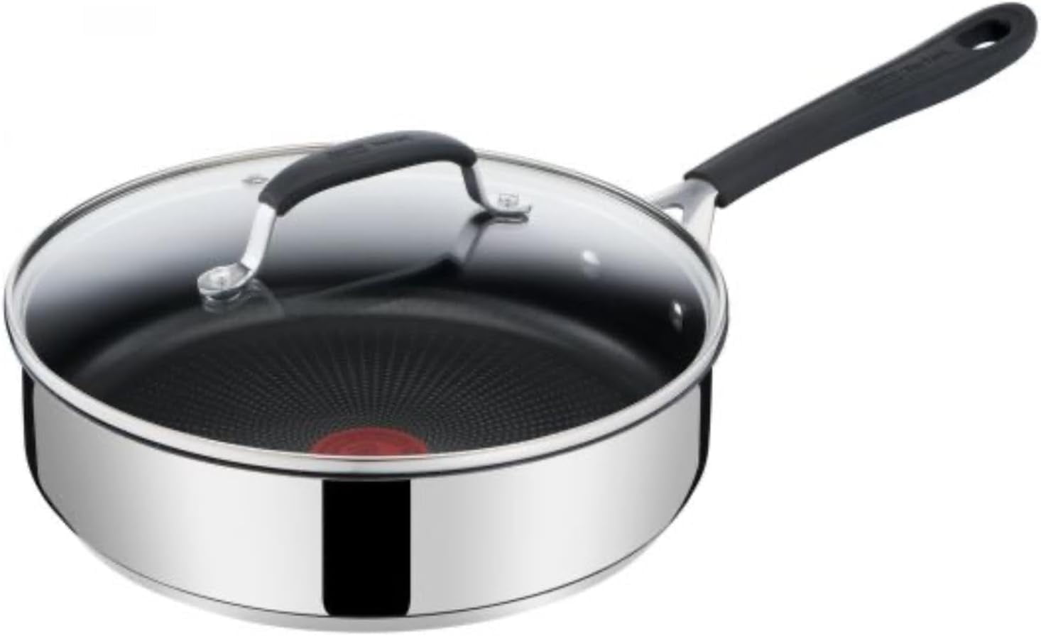 Tefal Jamie Oliver Quick & Easy E3033344 Stainless Steel 25cm Induction Sauce Pan With Glass Lid ...