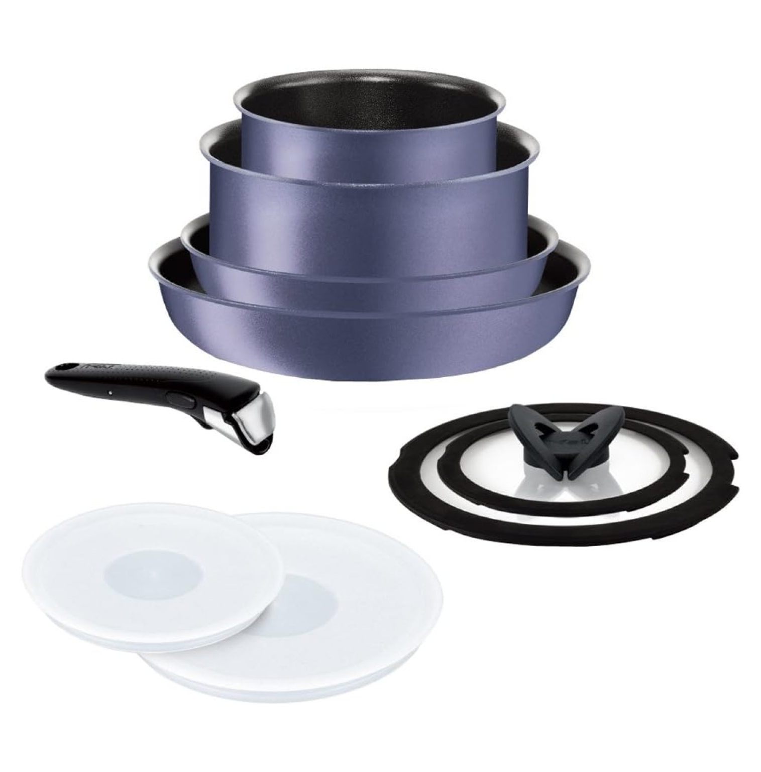 Tefal L66491 Ingenio Neo IH Serenade Excellence Set 9, Titanium Excellence 6-Layer Coating ...