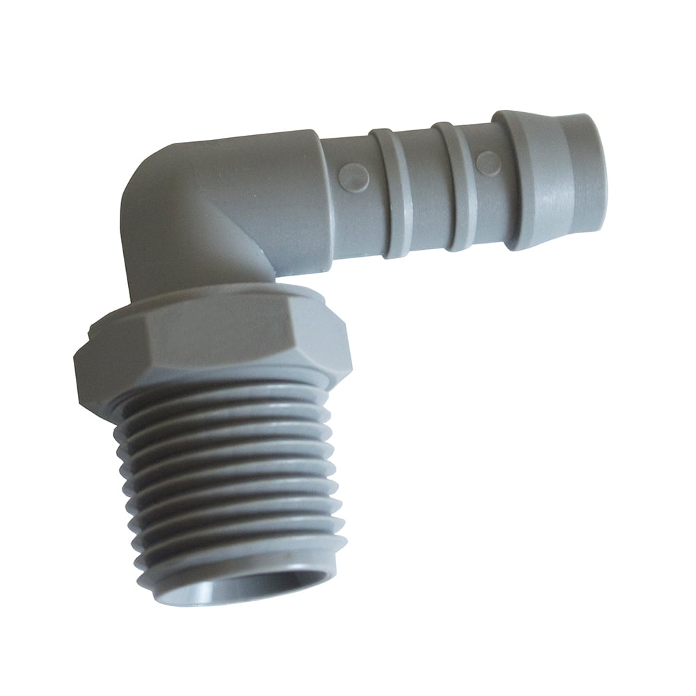 Tefen Fitting 1/2" ID x 1/2" NPT Male Threaded Elbow Hose Connector 10 ...