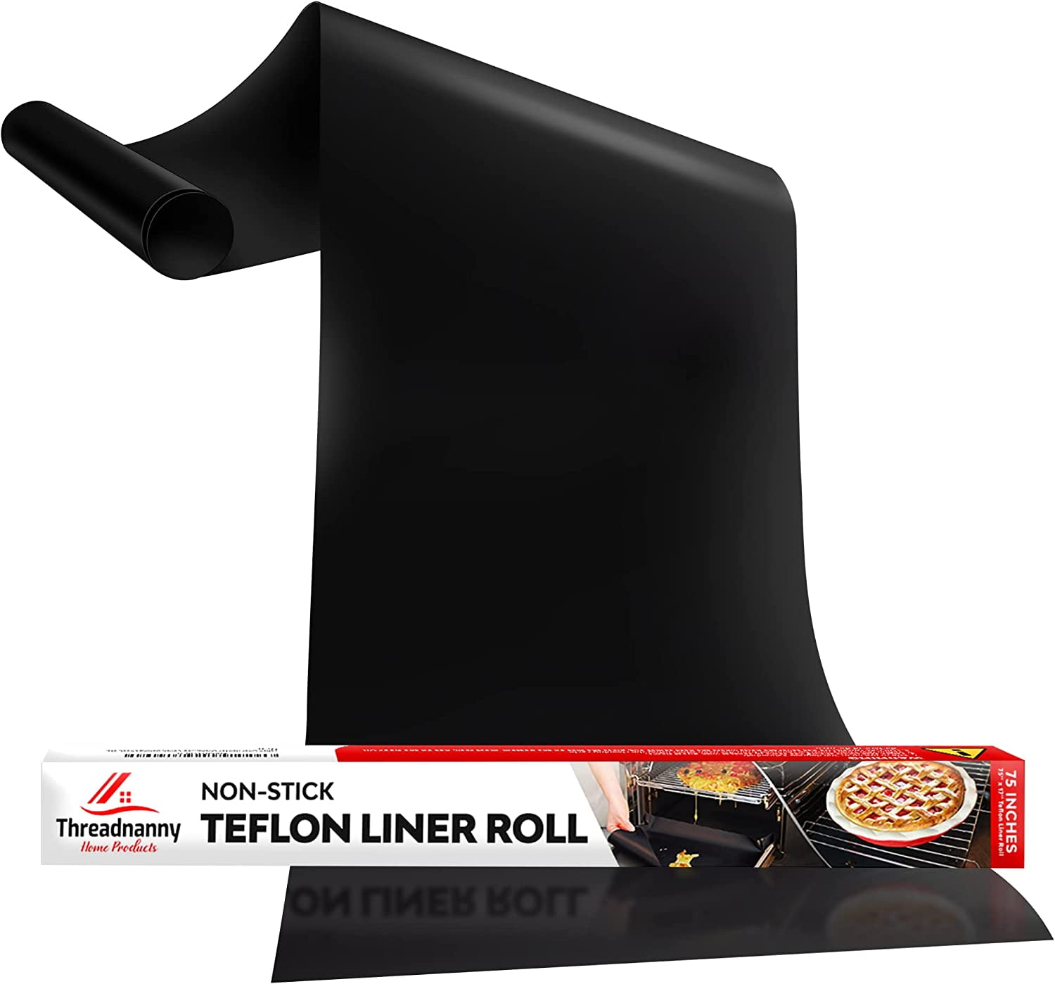 Teflon Black Liner Roll for Ovens, Stovetops & Grills (75” x 17 ...