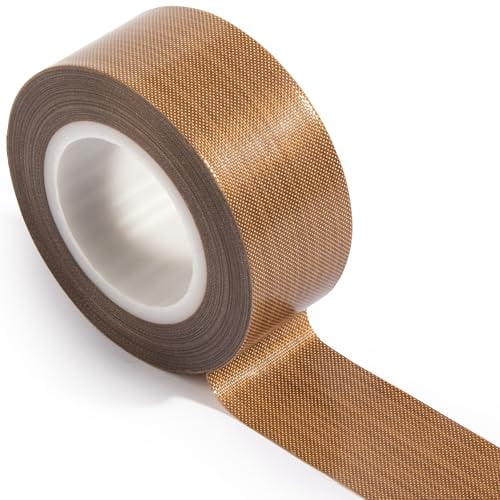 Teflon Tape, 1" x 33ft x 0.18mm High Temperature PTFE Coated Fiberglass ...