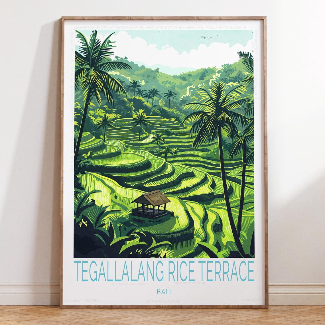 Tegallalang Rice Terrace Travel Poster, Tegallalang Rice Terrace Bali ...