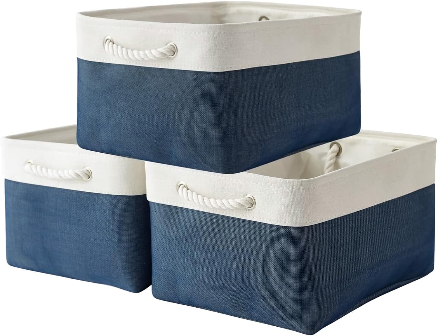 Tegance Collapsible Storage Bin for Shelves - Large 3 Pack 16x12x8 inch ...