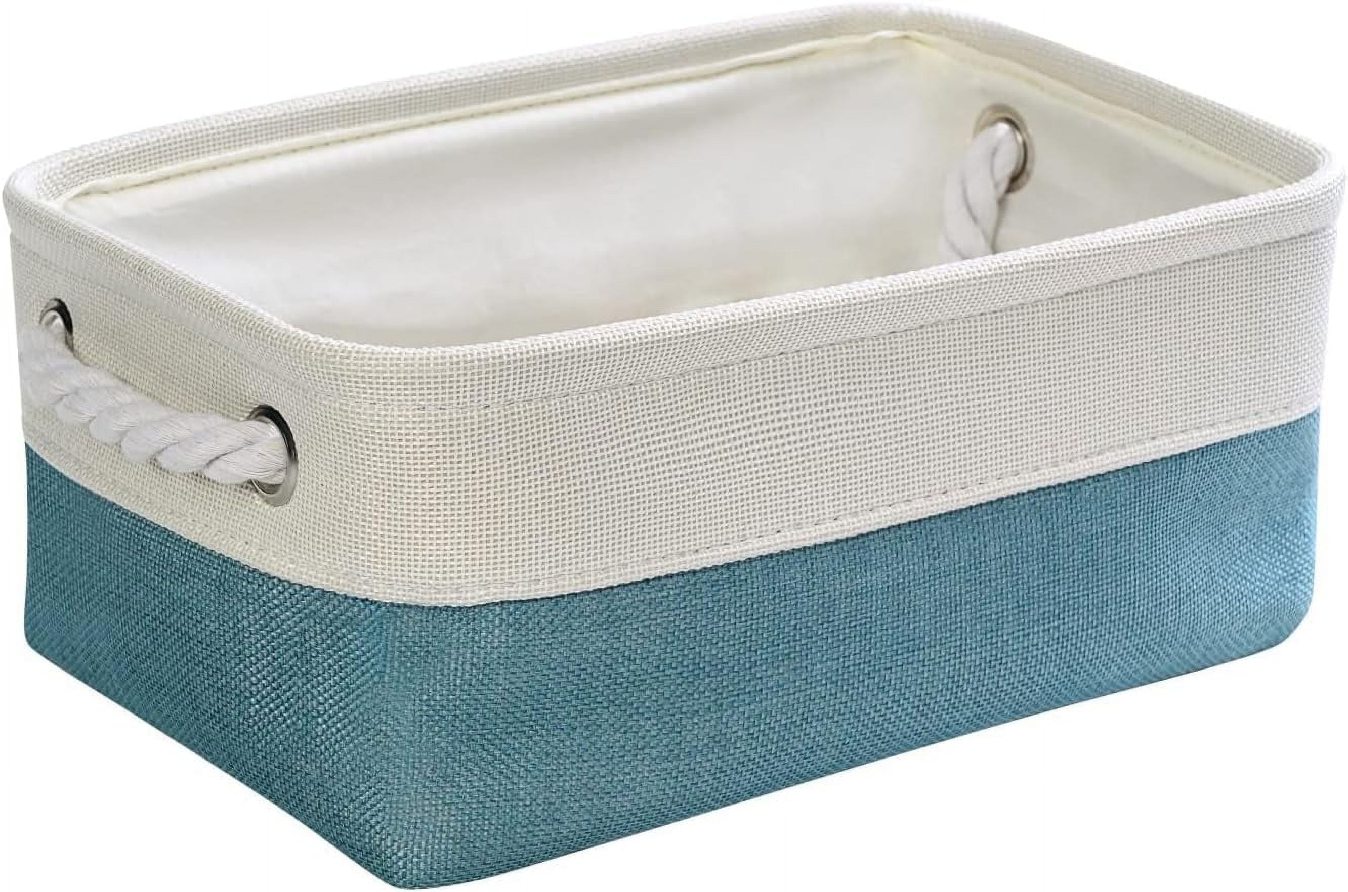 Tegance Small Fabric Storage Bin with Handles,Storage Basket for Home ...
