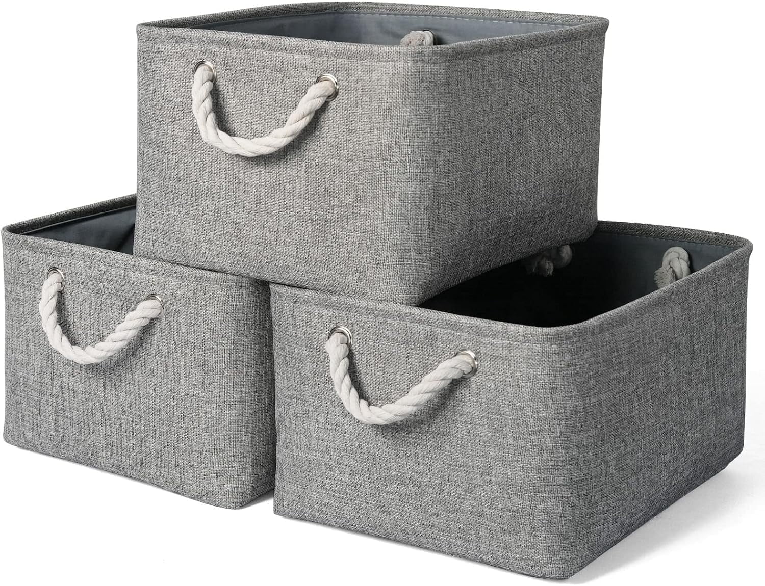 TESPERT 3-Pack Extra Large Storage Basket Set, Trunk Organizer, Clothes ...
