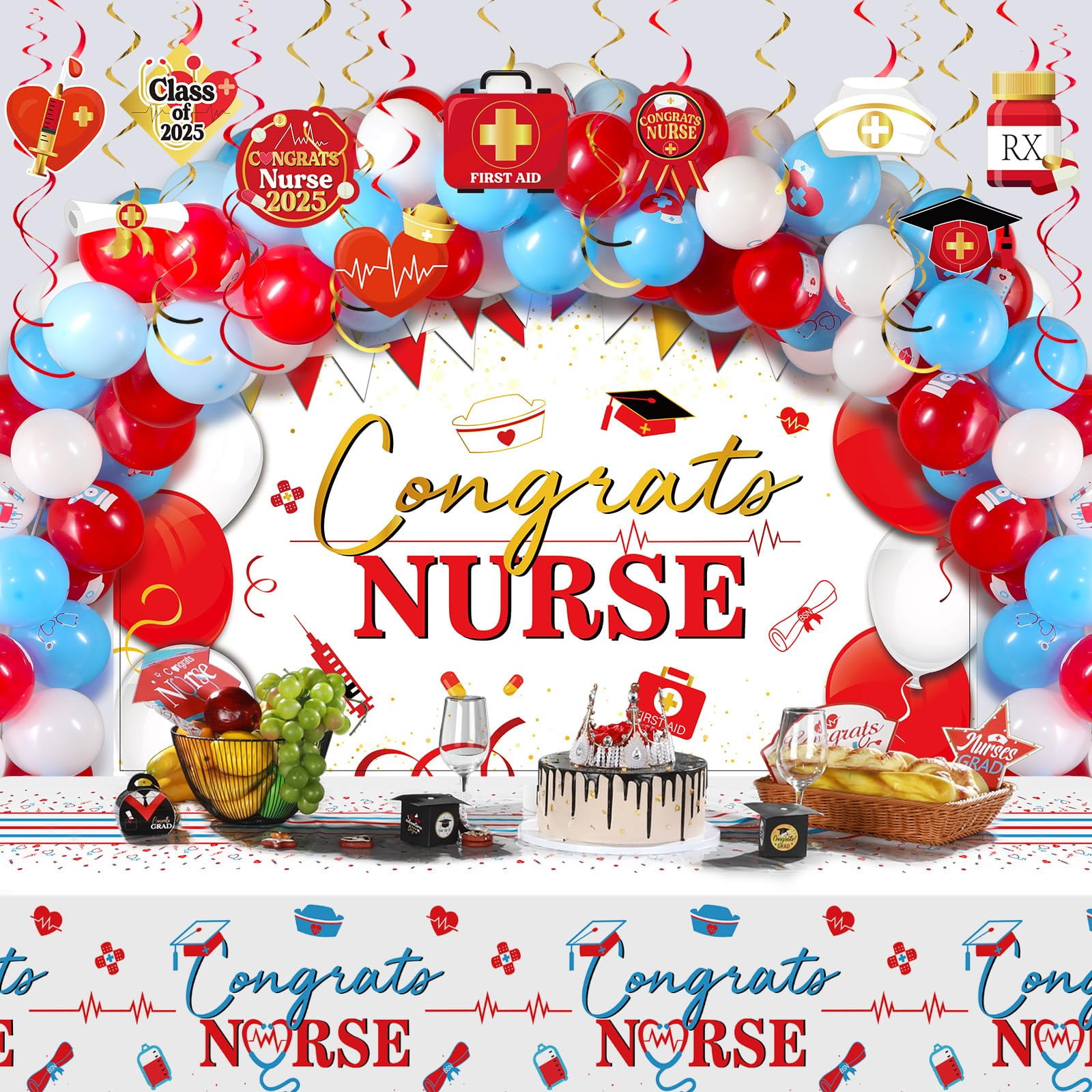 Tegeme 103 Pcs 2025 Nurse Graduation Decorations Congrats Nurse ...
