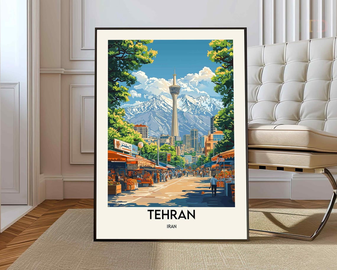 Tehran Print, Tehran Poster, Tehrantehran Art Print, Tehran Photo ...