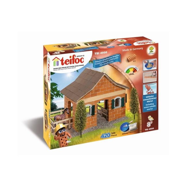 Teifoc 4950 Big Horse Stable, Model Building Kit - 430 Piece - Walmart.com