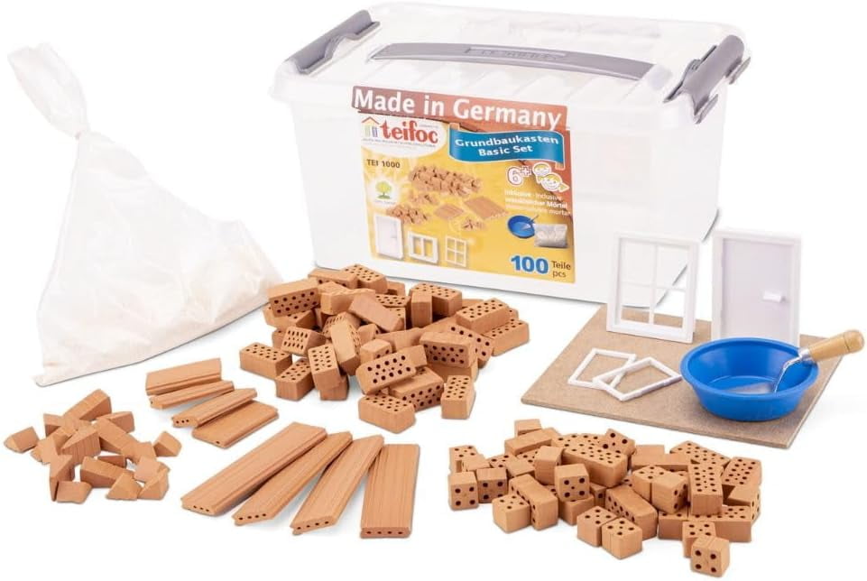 Teifoc Basic Brick Construction Set, 100+ Building Blocks, Erector Set and STEM Building Toy ...