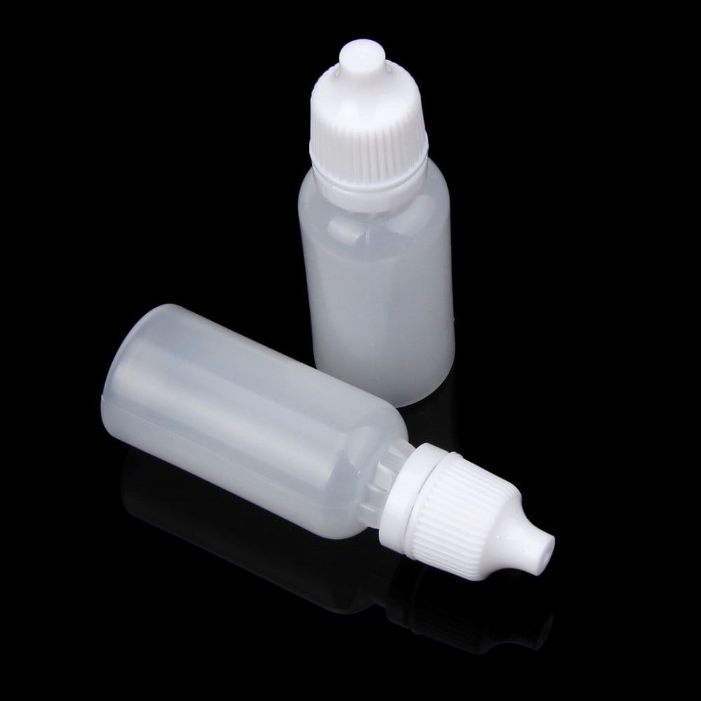 Teissuly 100PCS 15ml Empty Plastic Squeezable Dropper Bottles Eye ...