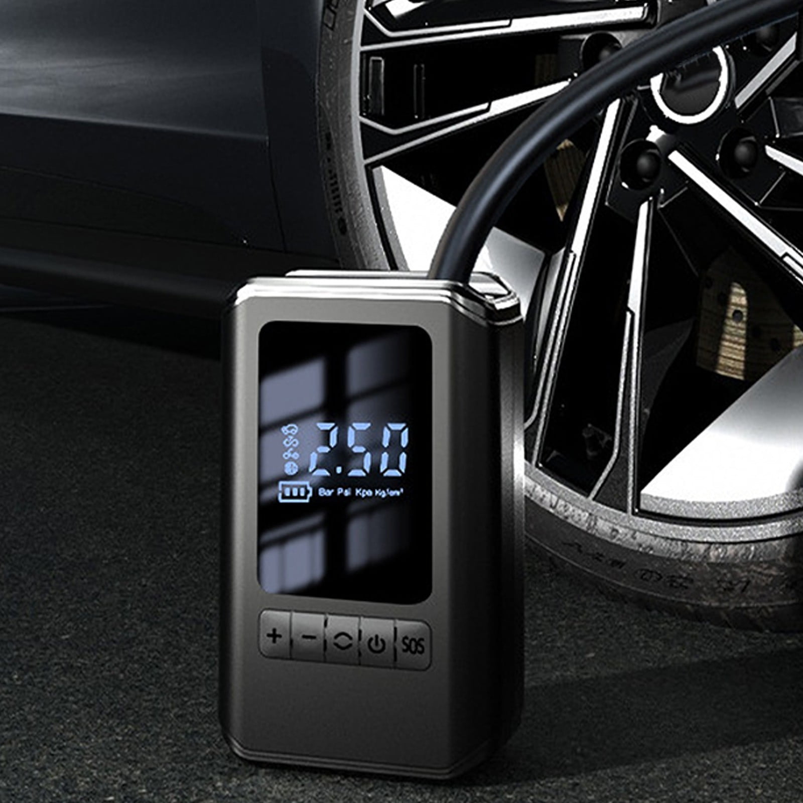 Teissuly 150PSI Tire Inflator Portable A-ir Compressor Inflations Pump ...