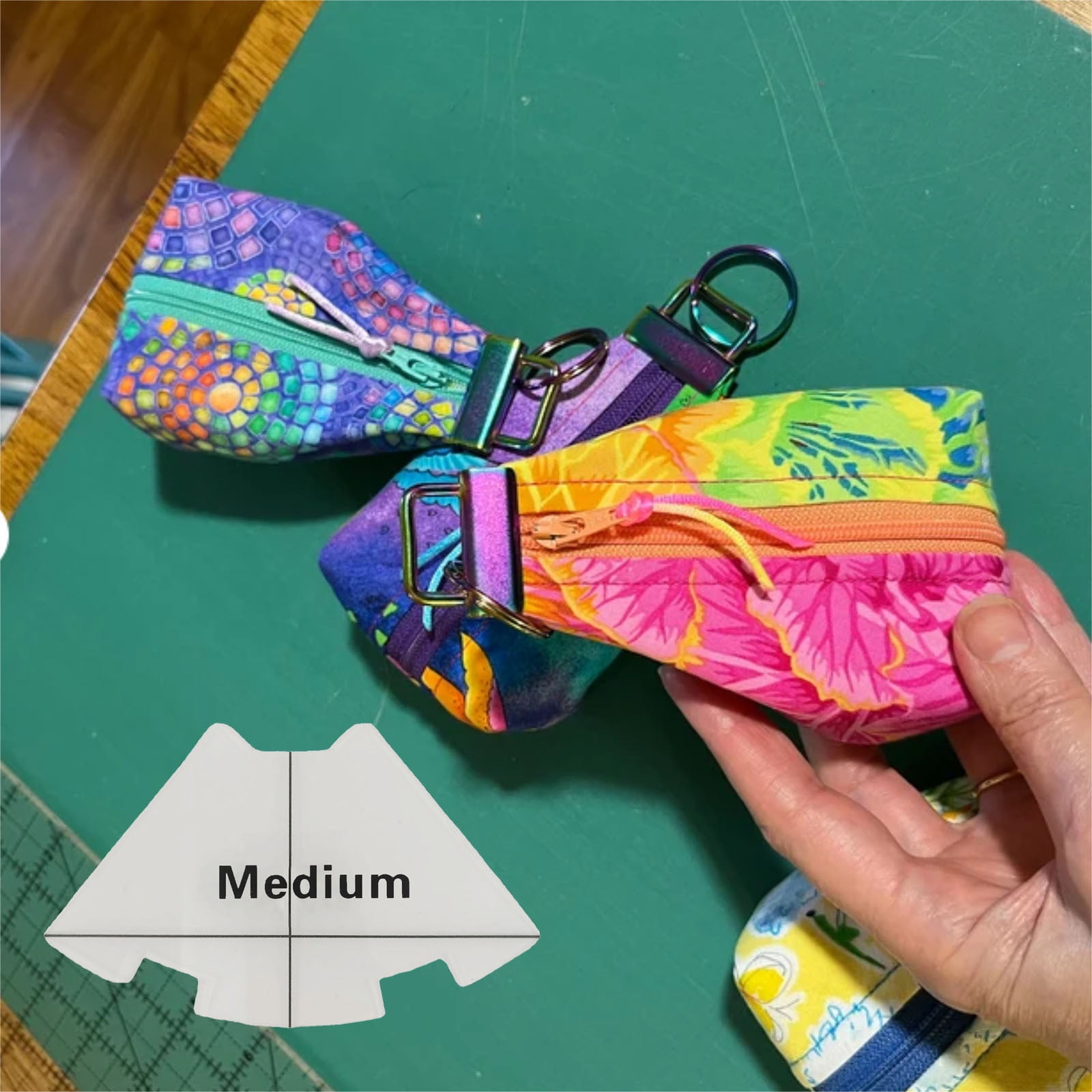 Teissuly 2022 New Cute Key Pouch Template Ruler Keychain Template Ruler ...