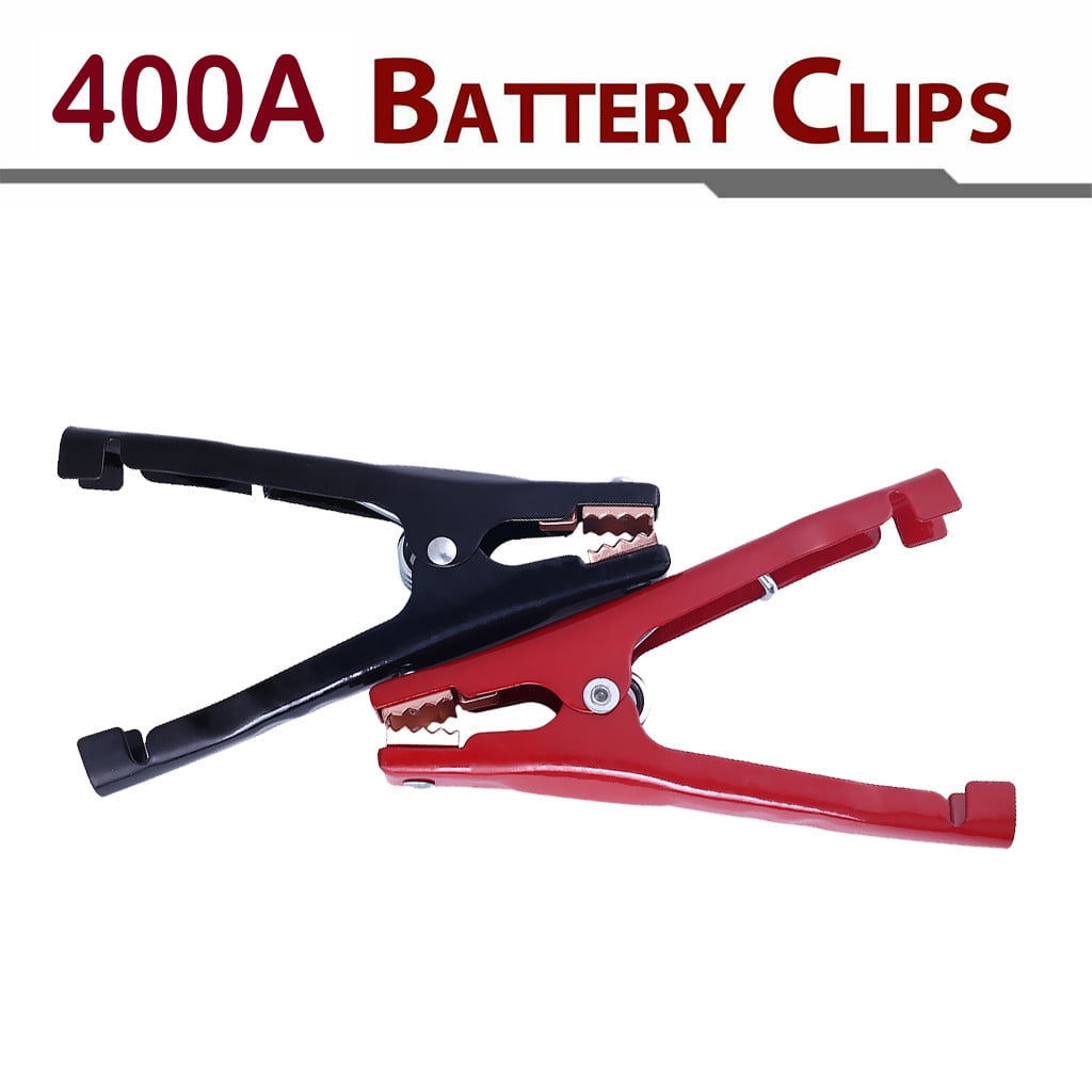 Teissuly 2pcs 400A Battery Clips Booster Test Clamps For Car Battery ...