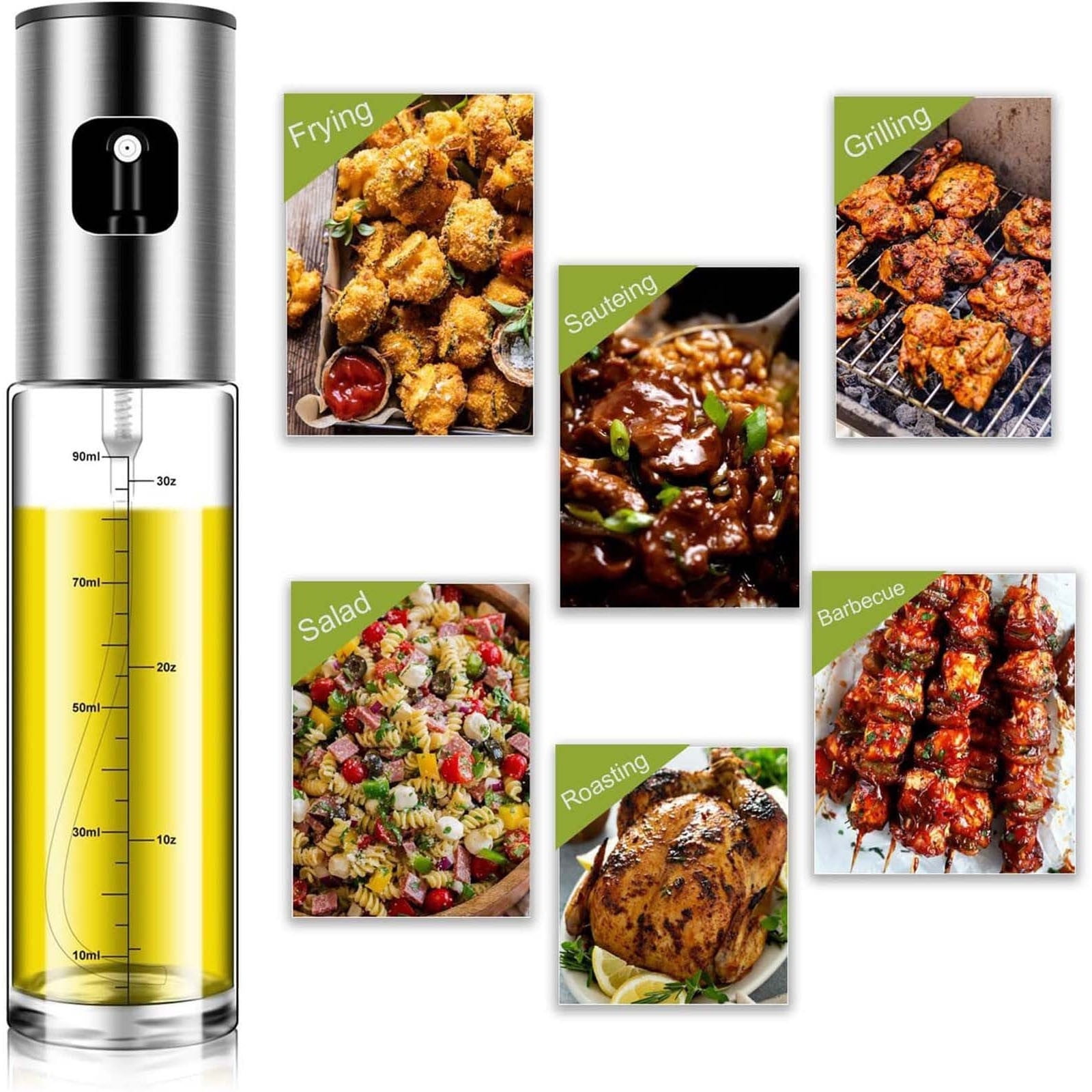 Teissuly 304 Stainless Steel Injection Bottle Oil Bottle Spray Barbecue ...