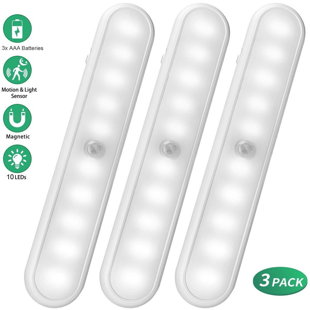 Teissuly 3pc Induction Lamp Wireless PIR Motion Sensor Light for ...