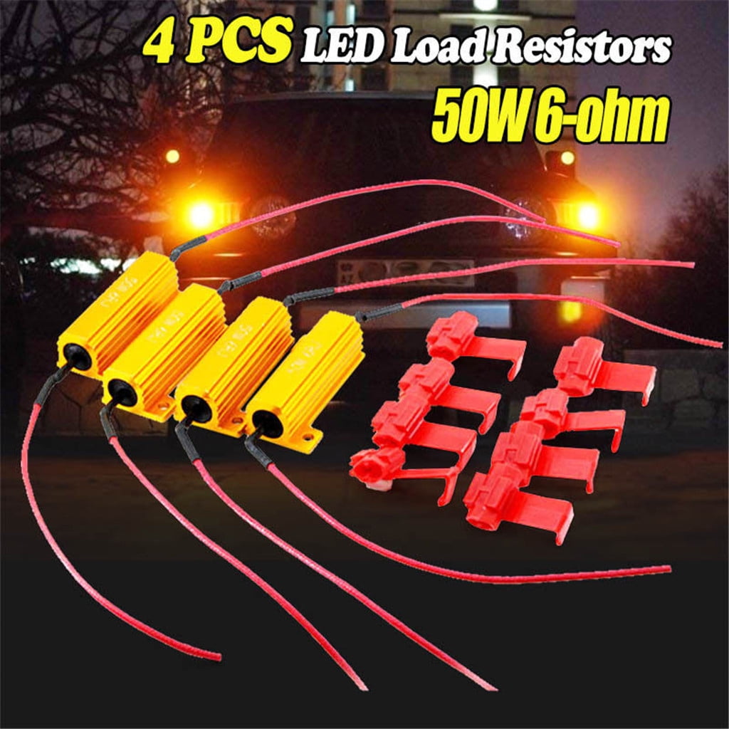 Teissuly 4PCS 50W 6Ω LED Load Resistor Decoder Fix Hyper Flash Turn ...