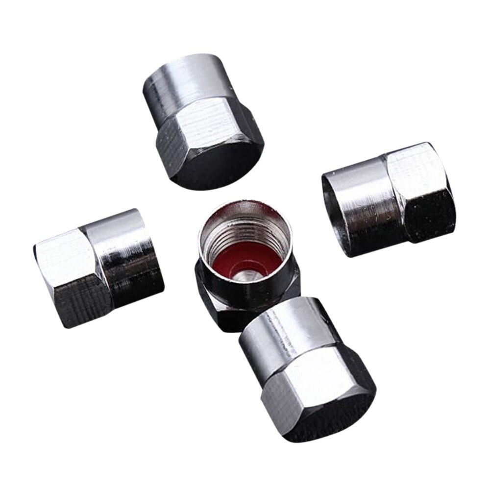 Teissuly 5*Tyre Tire Caps Wheel Stem Screw Cover Stainless Steel ...