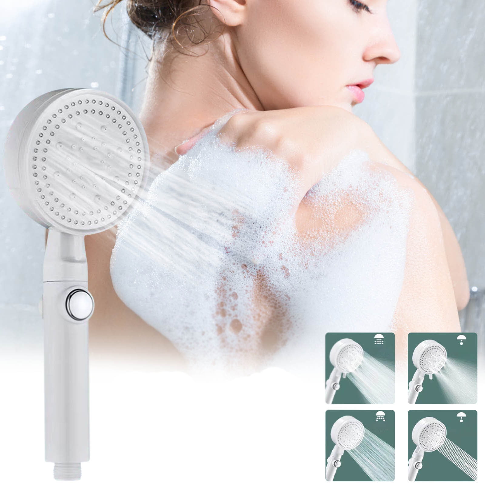 Teissuly 5-function Shower Nozzle With Handheld, High-pressure Shower ...