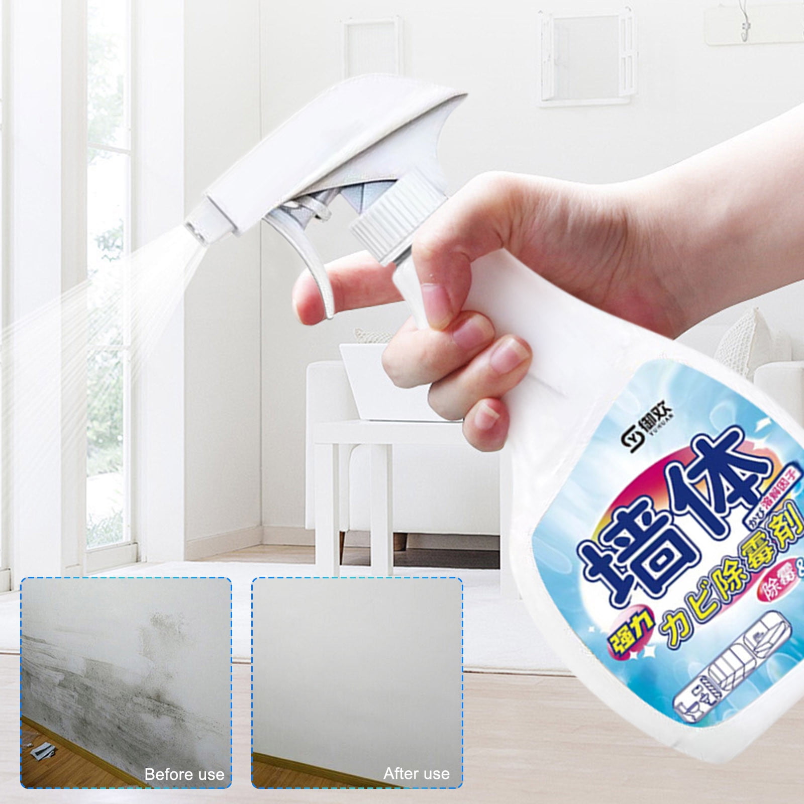 Teissuly 500ml Wall Mould Remover Household White Wall Tile Seam Mould ...
