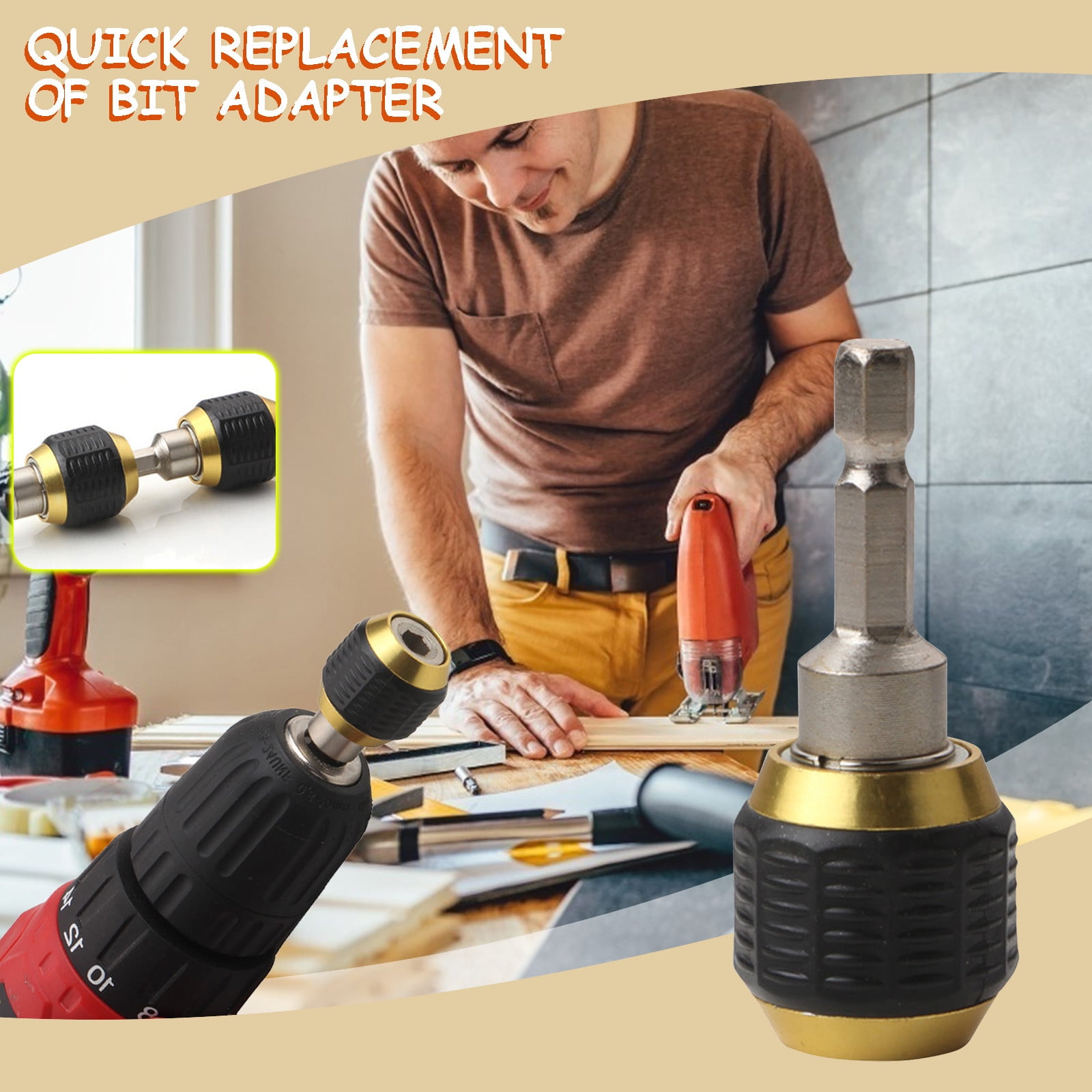 Teissuly 60mm-Up Hex Shank Quick-Change Joint Electric Drill Hex ...