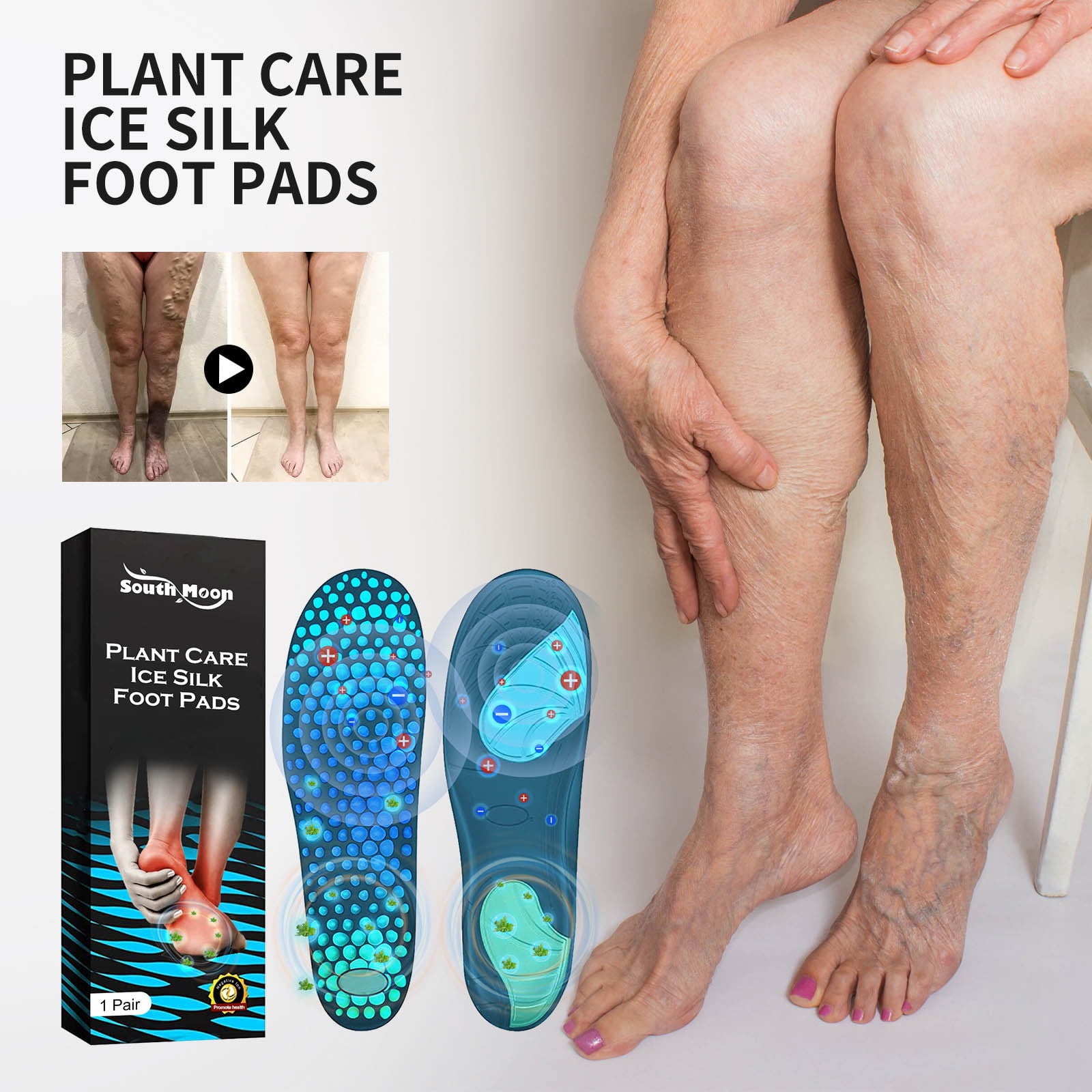 Teissuly Anions Insole Plant Care Ice Silk Insole Breathable Soles ...