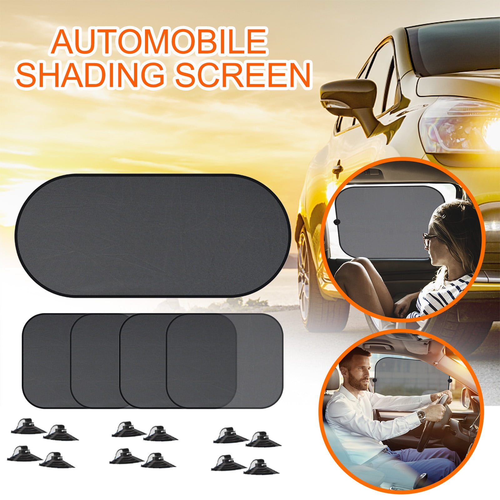 Teissuly Automotive Supplies Summer Mesh Shade 5-piece Car Window Shade ...