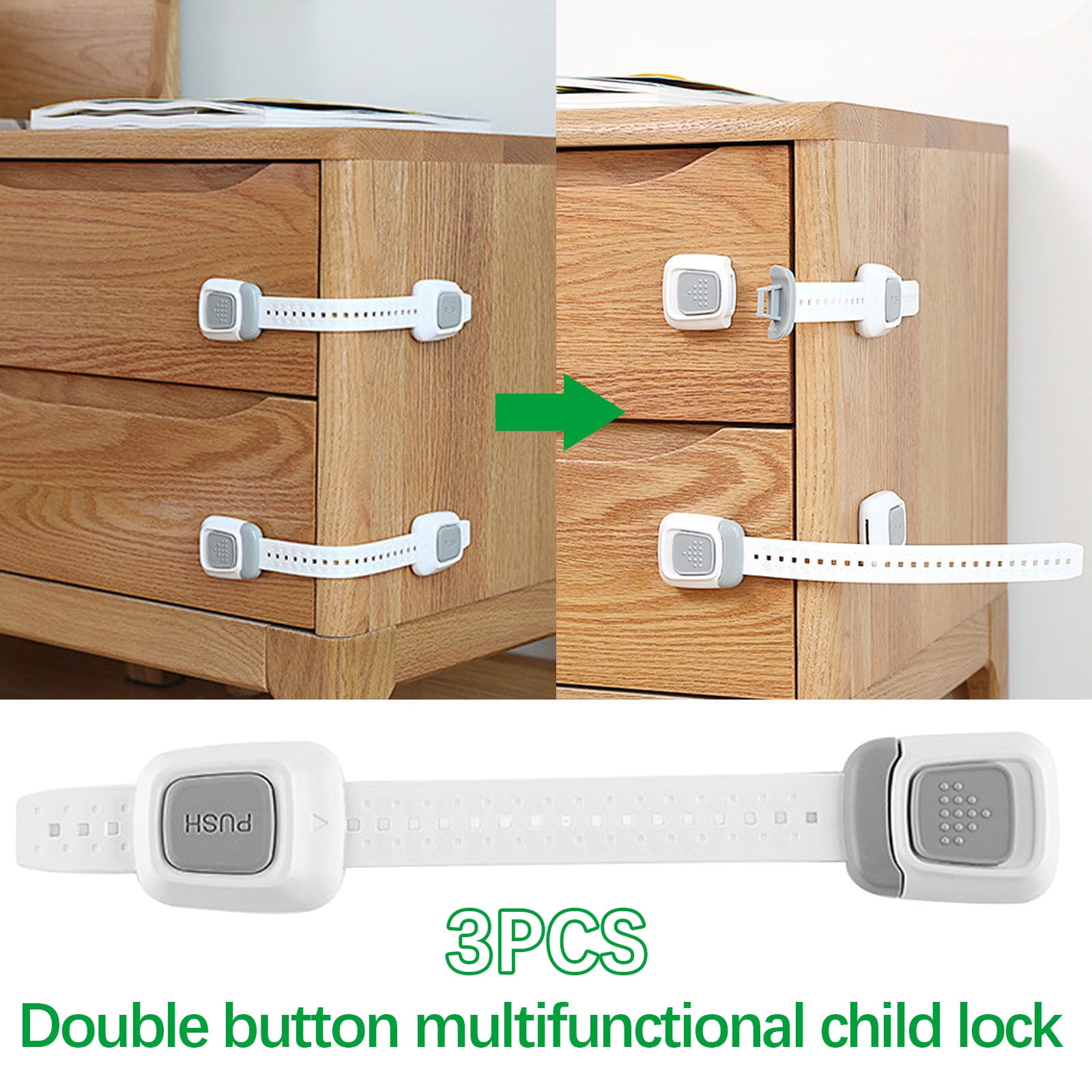 Teissuly Baby Drawer Lock Baby Door Drawer Lock Protection - Walmart.com
