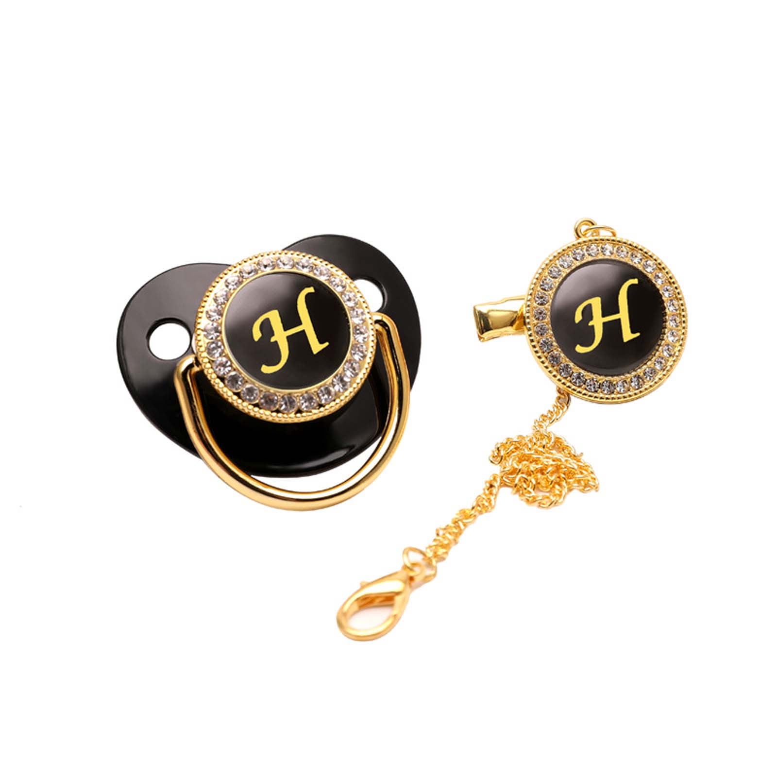 Teissuly Baby Pacifier 26 Letter Name Initial Clip Silicone Infant ...