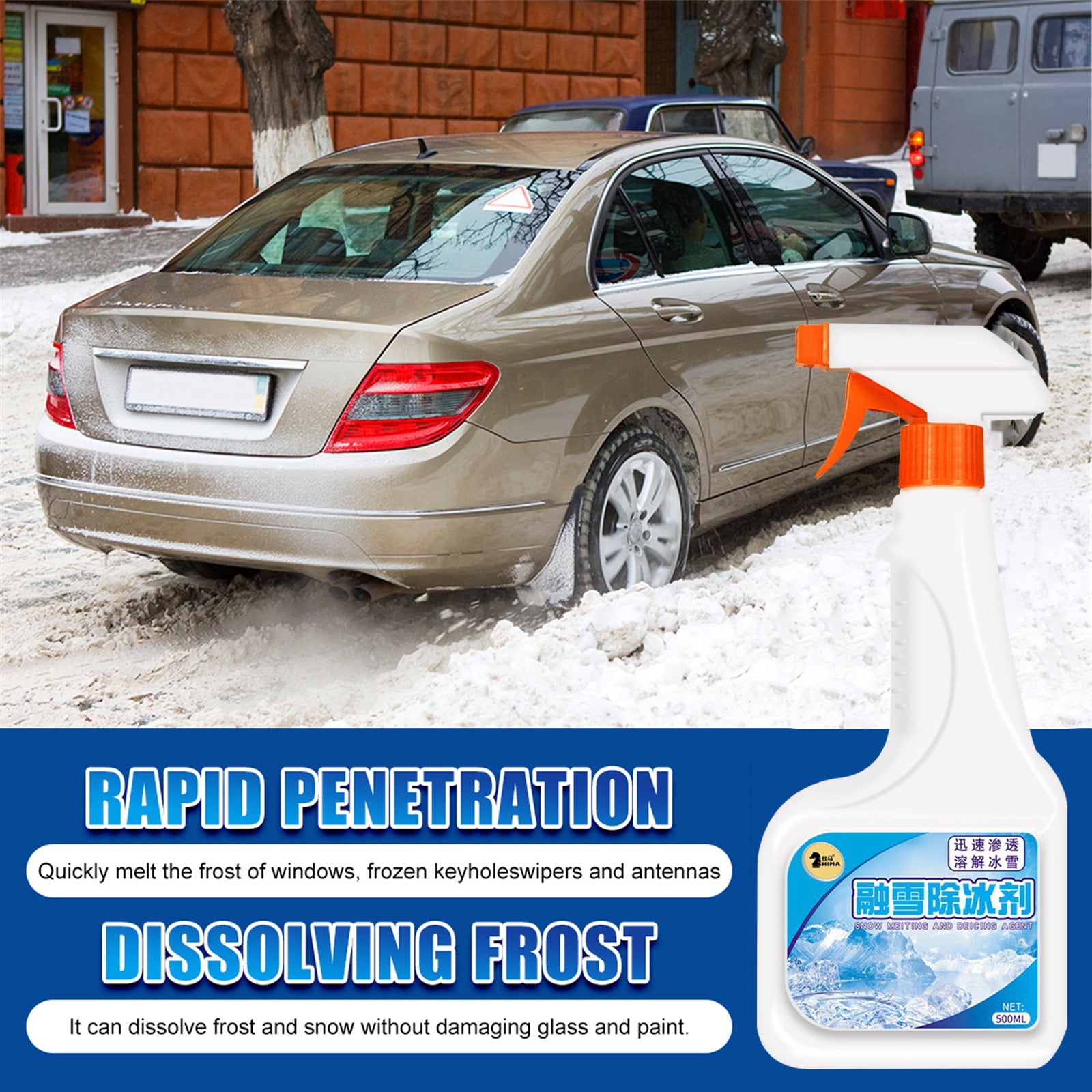 Teissuly Car Glass Defroster Deicing Agent Windscreen Antifreeze ...