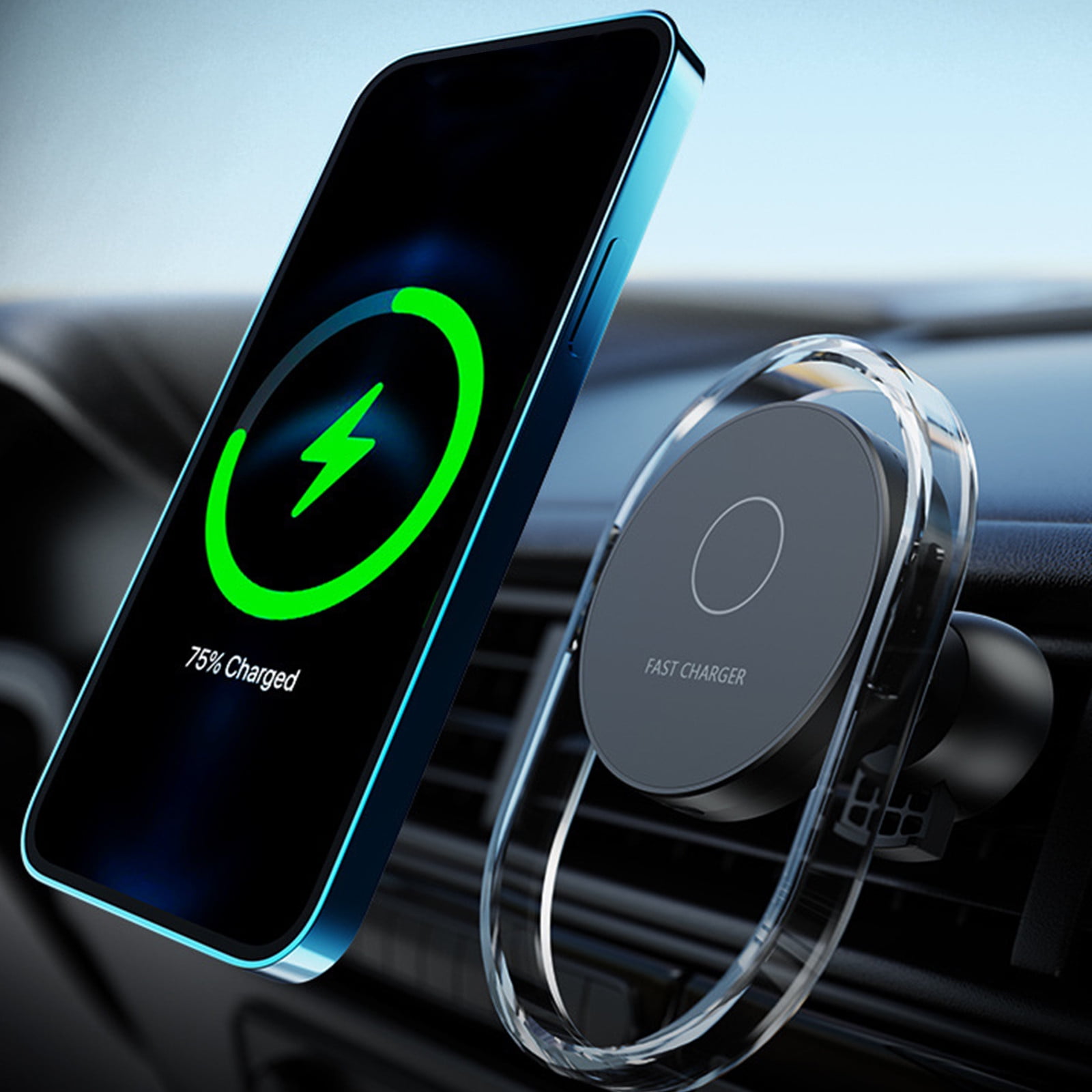 Teissuly Car Wireless Charger Magnetic Charging 15W Fast Charging ...