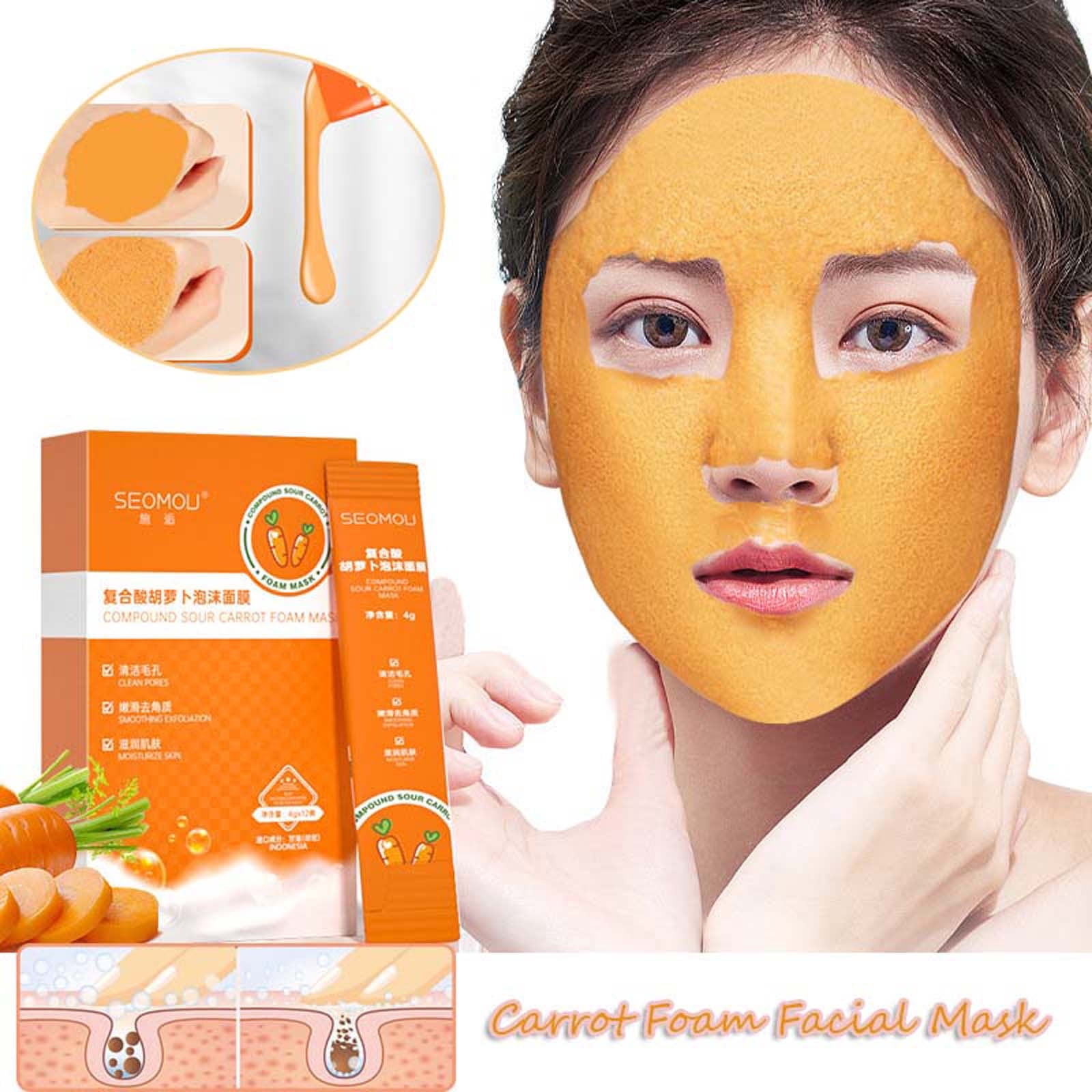 Teissuly Carrot Foam Smear Mask Deep Cleansing Shrink Pores ...