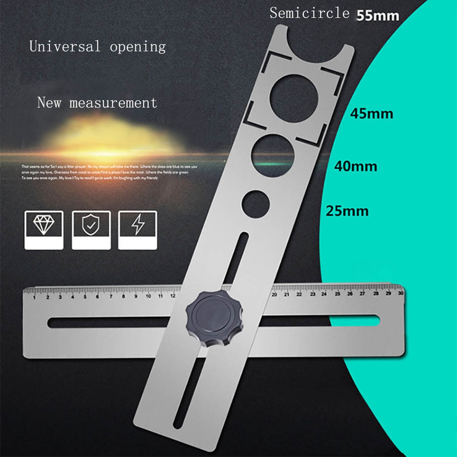 Teissuly Ceramic Tile Glass Hole Locator 25/40/45mm Hydraulic Cement ...
