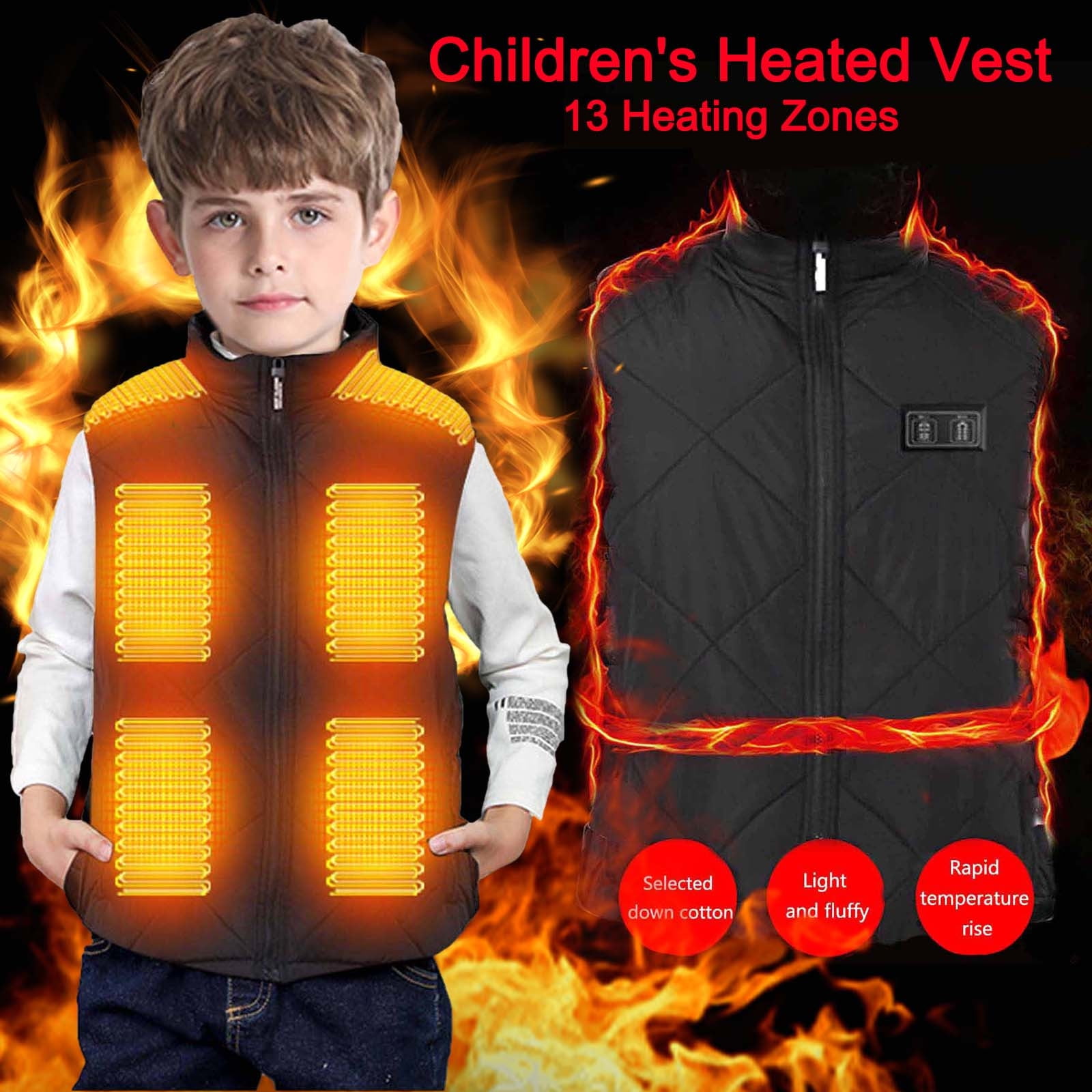 Teissuly Children Boys Girls Outwear Lightweight Thirteen Heating Zones ...