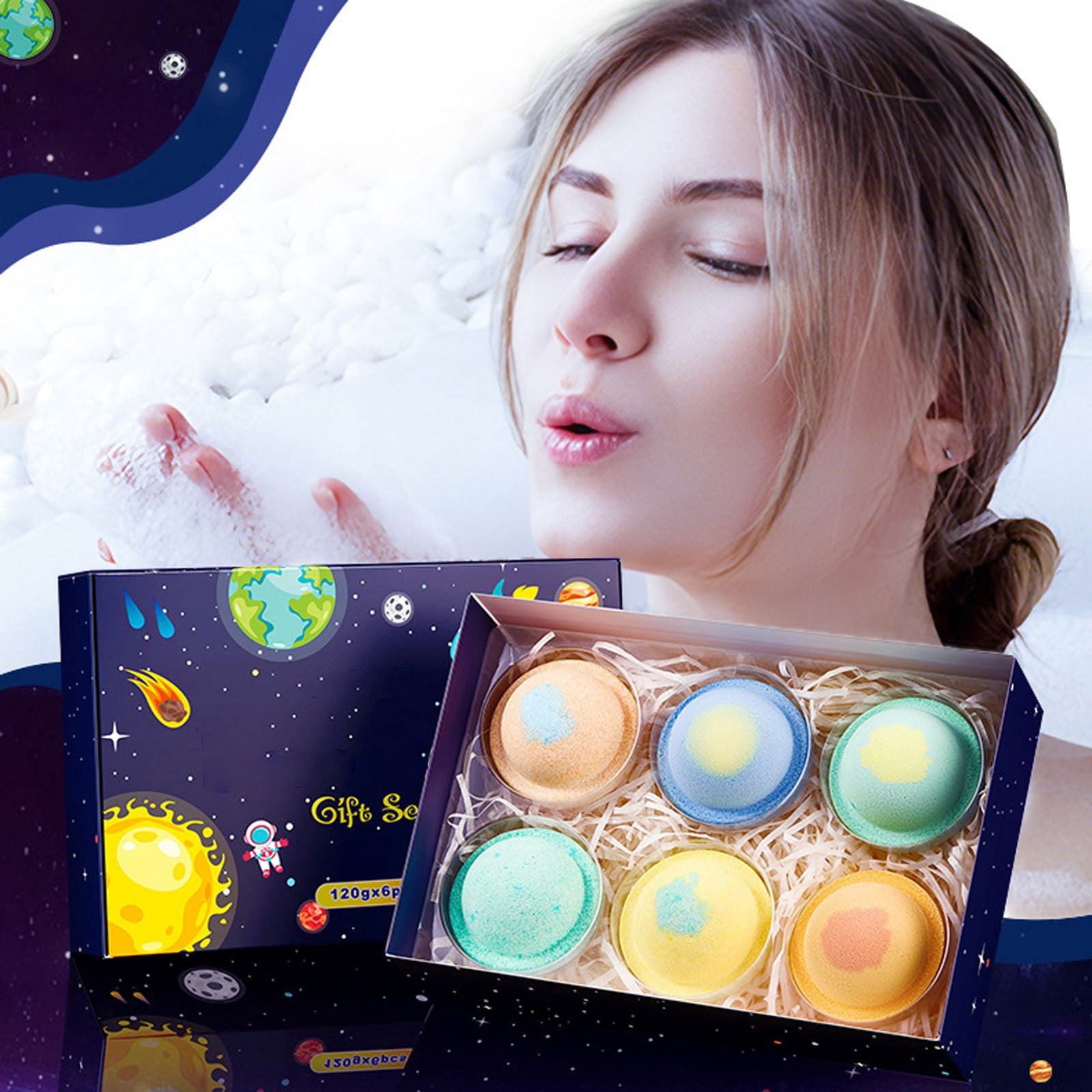 Teissuly Clearance 6-Color Home Color Cleaning Bath Ball Oil Skin Bath ...