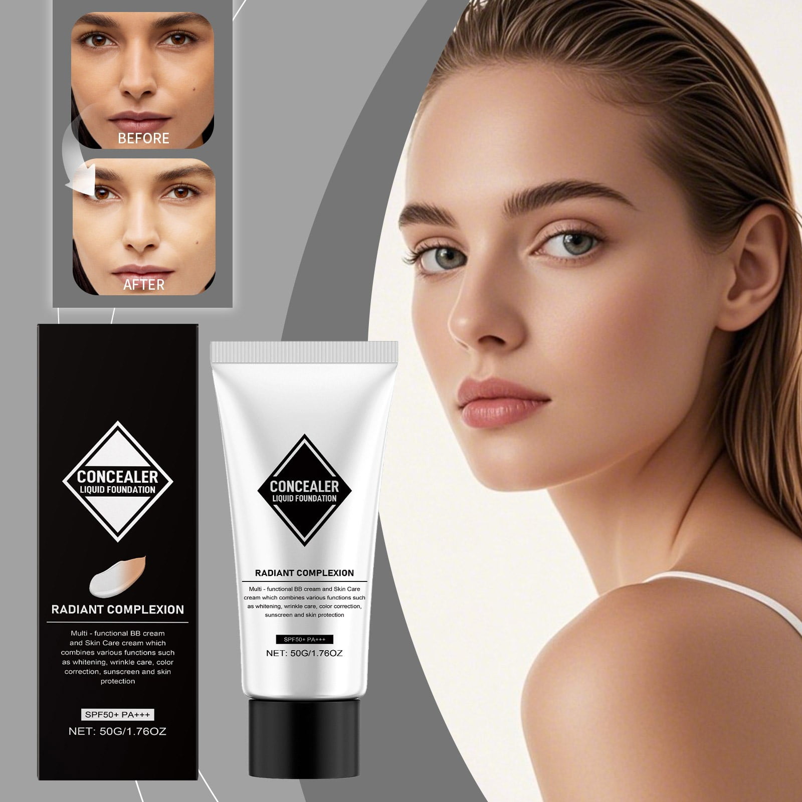 Teissuly Clearance Colour Changing Concealer Cover Cream Colour ...