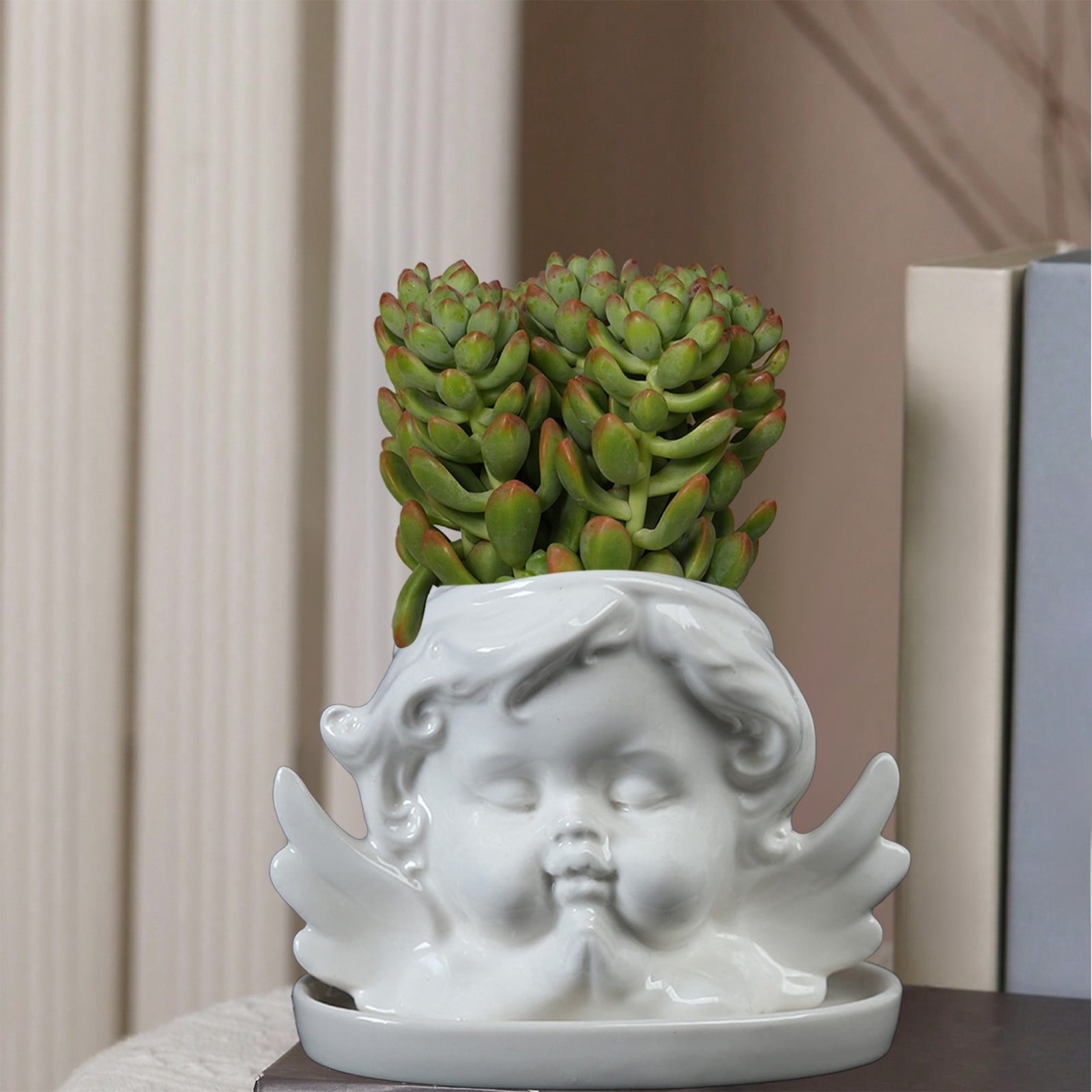 Teissuly Clearance Figure Angel Succulent Flower Pot Office Desktop ...
