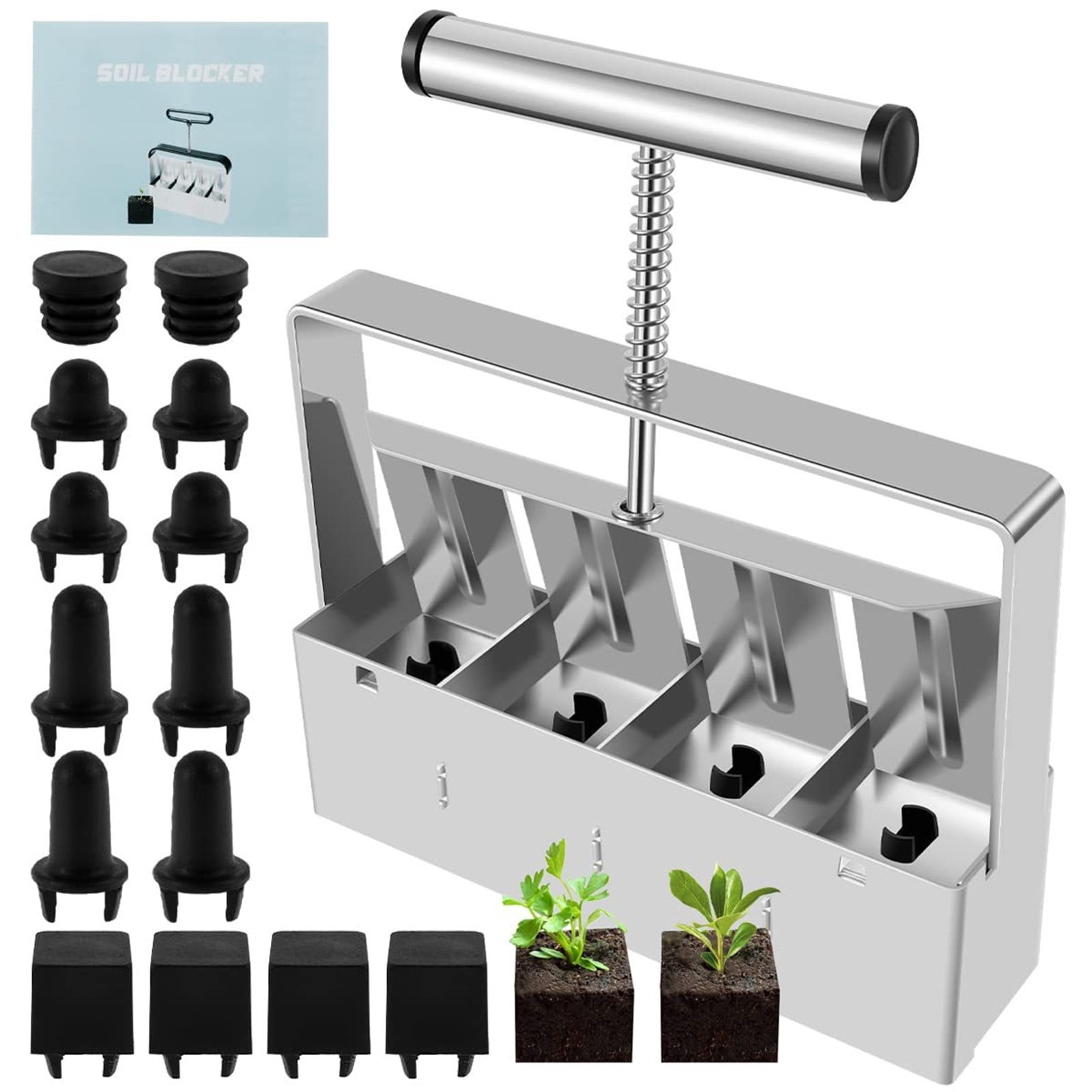 Teissuly Clearance Manual Four Clod Maker Blocker Garden Tool Seed ...