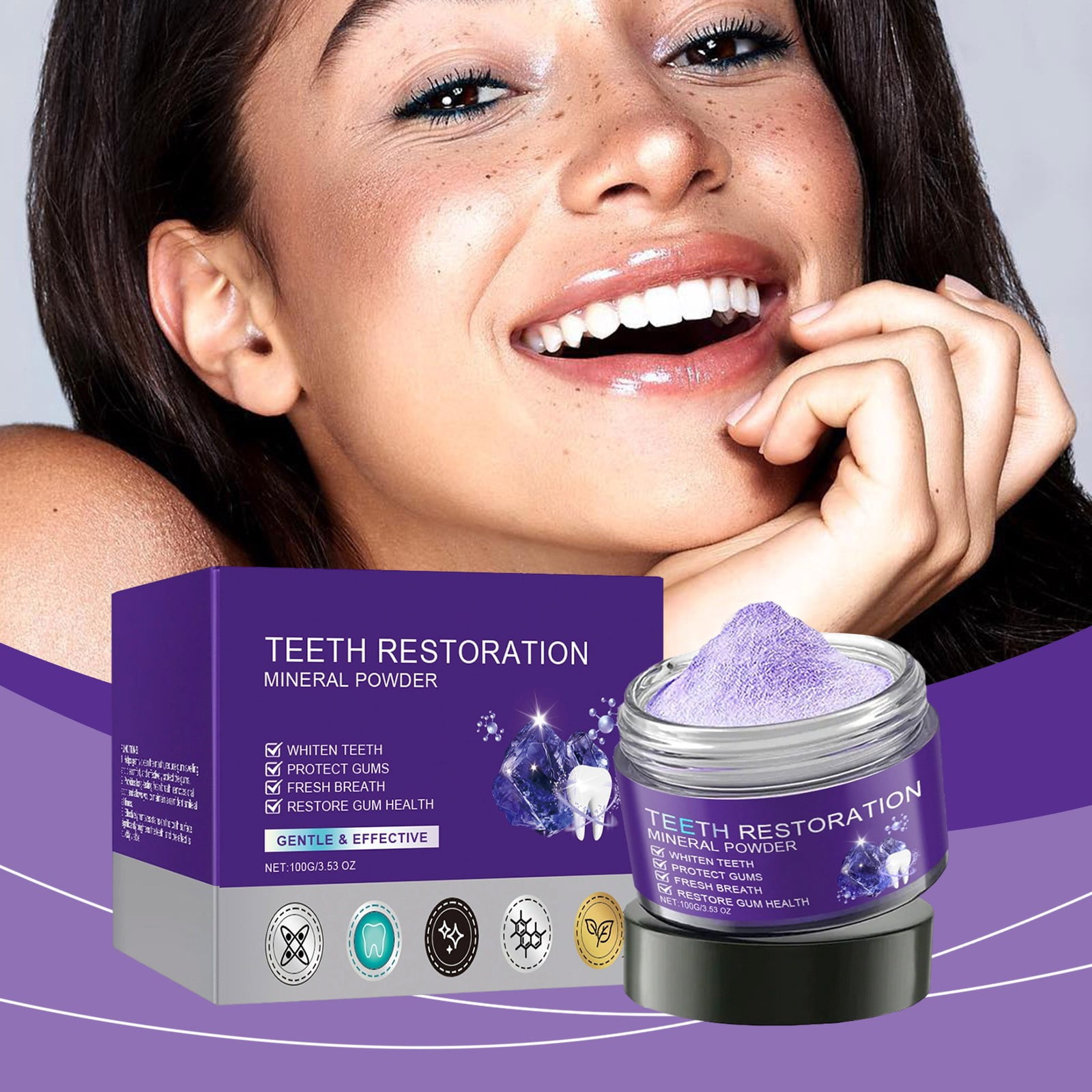 Teissuly Clearance Purple Whitening Toothpaste Gently Cleanses And ...