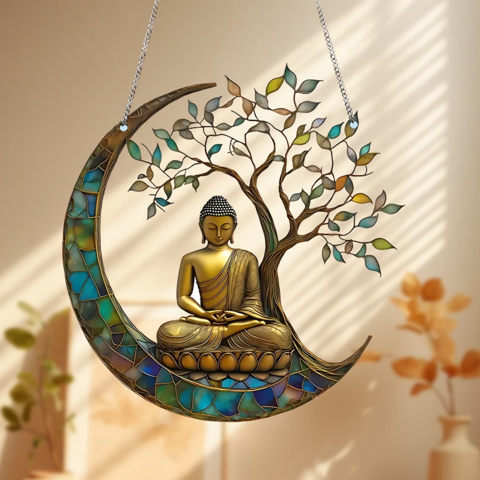 Teissuly Clearance Tree Of Life Meditation Monk 2D Flat Acrylic Disc ...